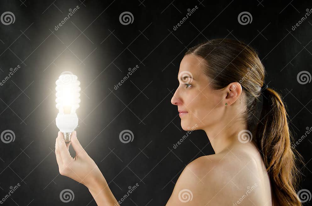 Lighting girl stock photo. Image of cute, isolated, health - 26976332