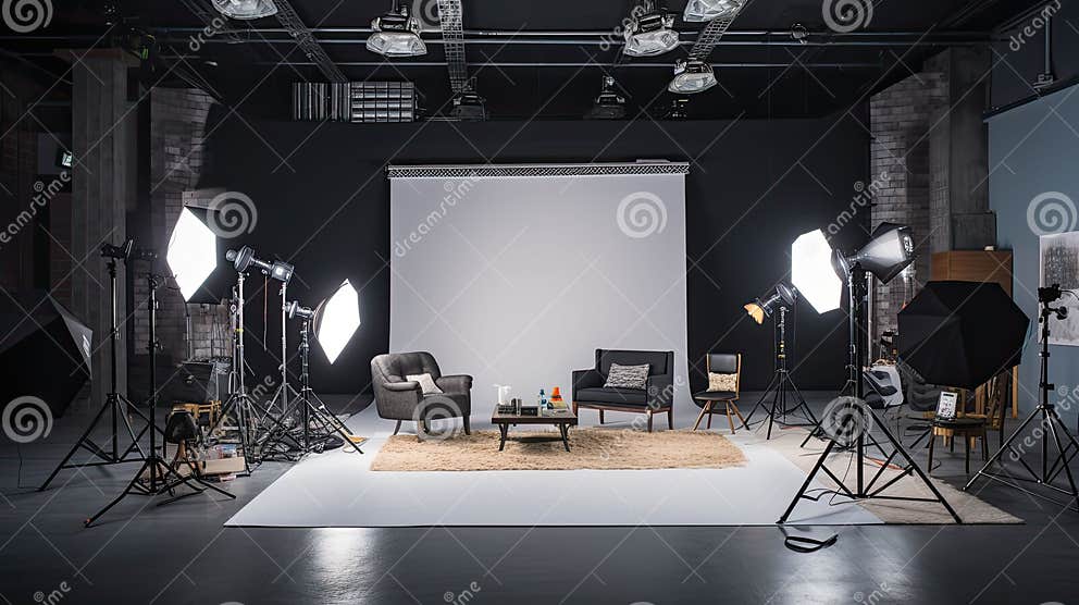 Lighting Grey Studio Backdrop Stock Illustration - Illustration of ...