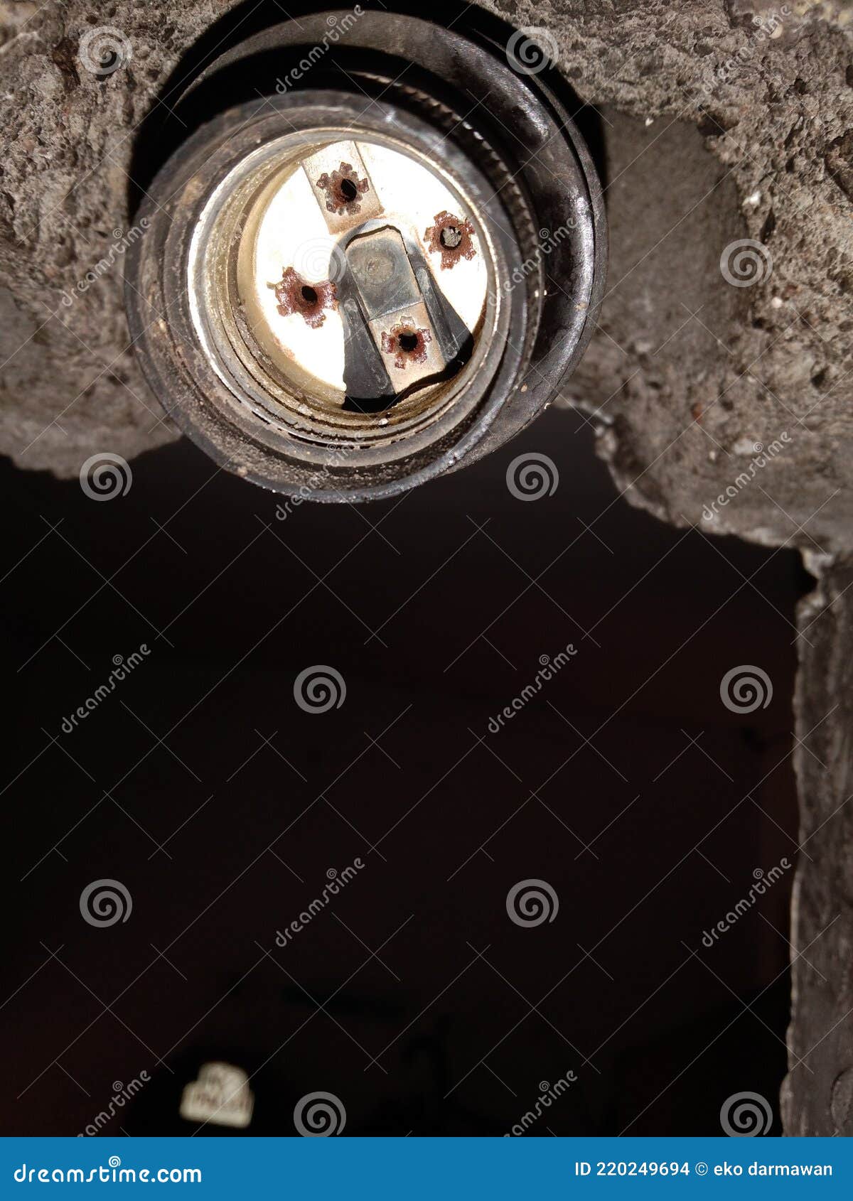 Lighting Hole for Your Lamp Stock Photo - Image of iron, light: 220249694