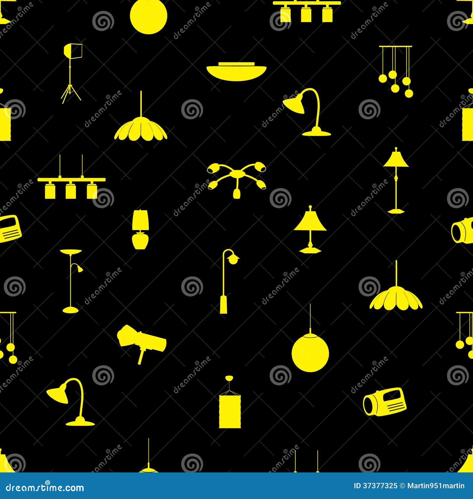 Lighting icons pattern stock vector. Illustration of room - 37377325