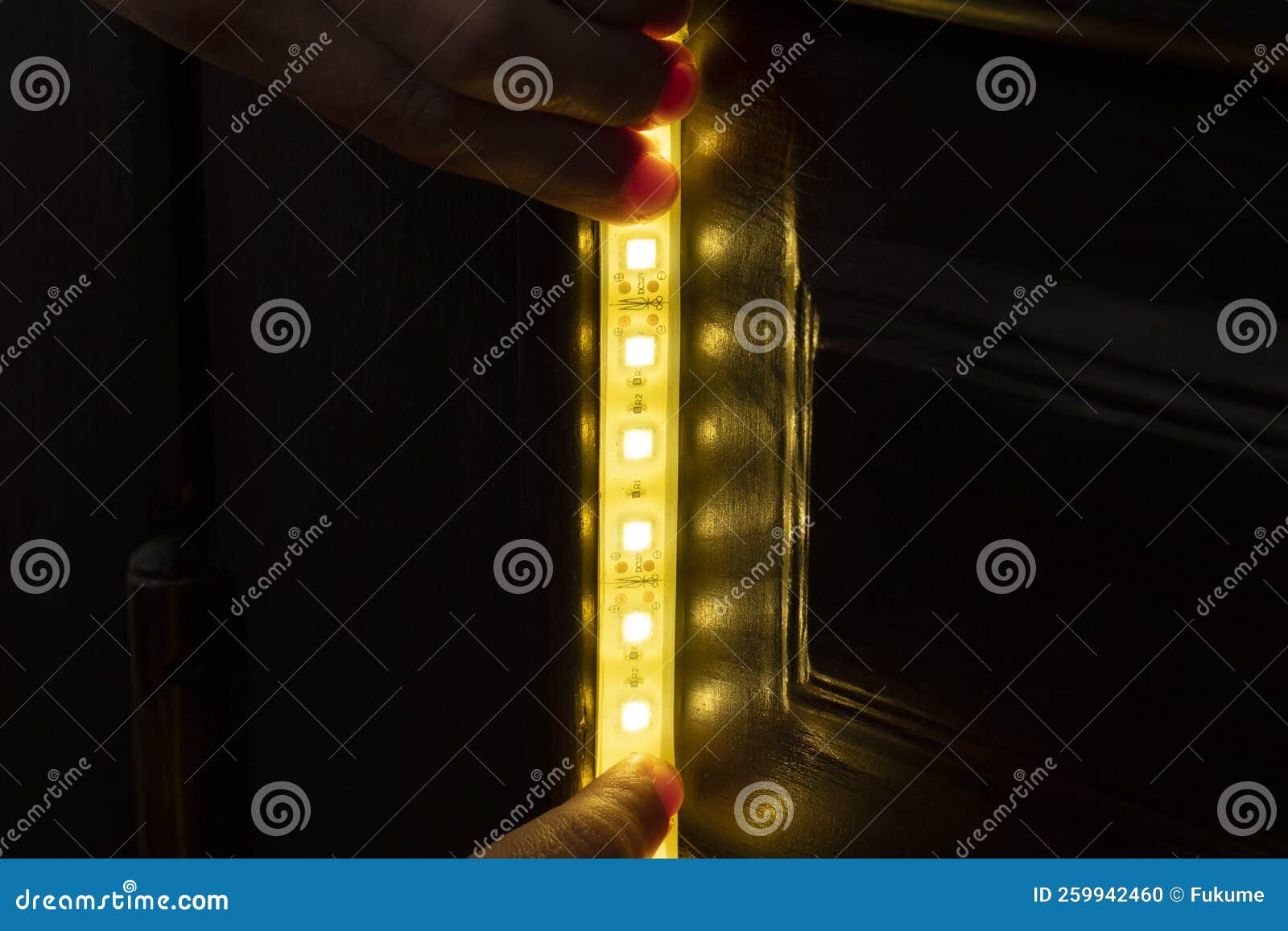 Lighting Install,the Master Makes the Installation of LED Strip on the ...