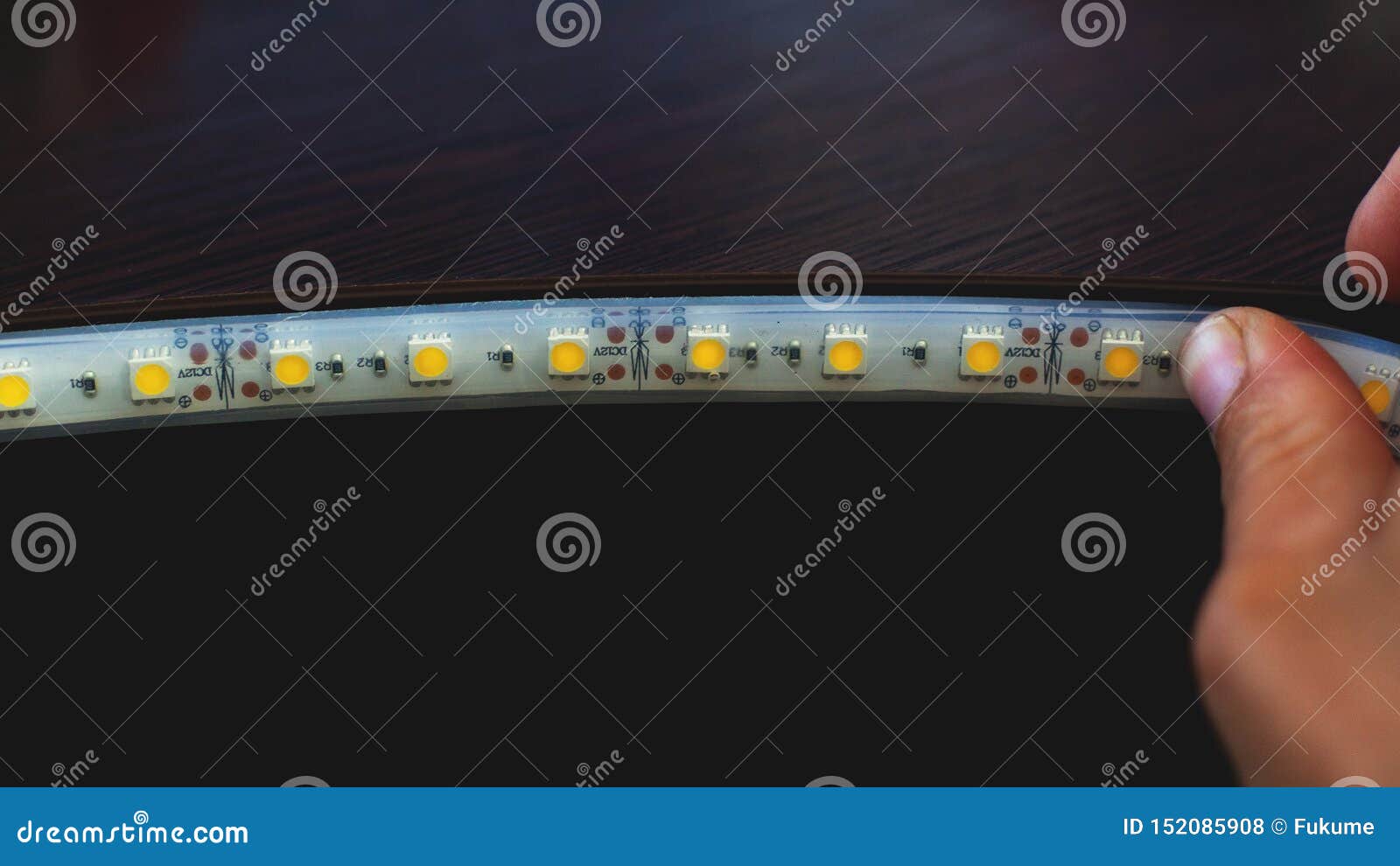 Lighting Install,the Master Makes the Installation of LED Strip on the ...