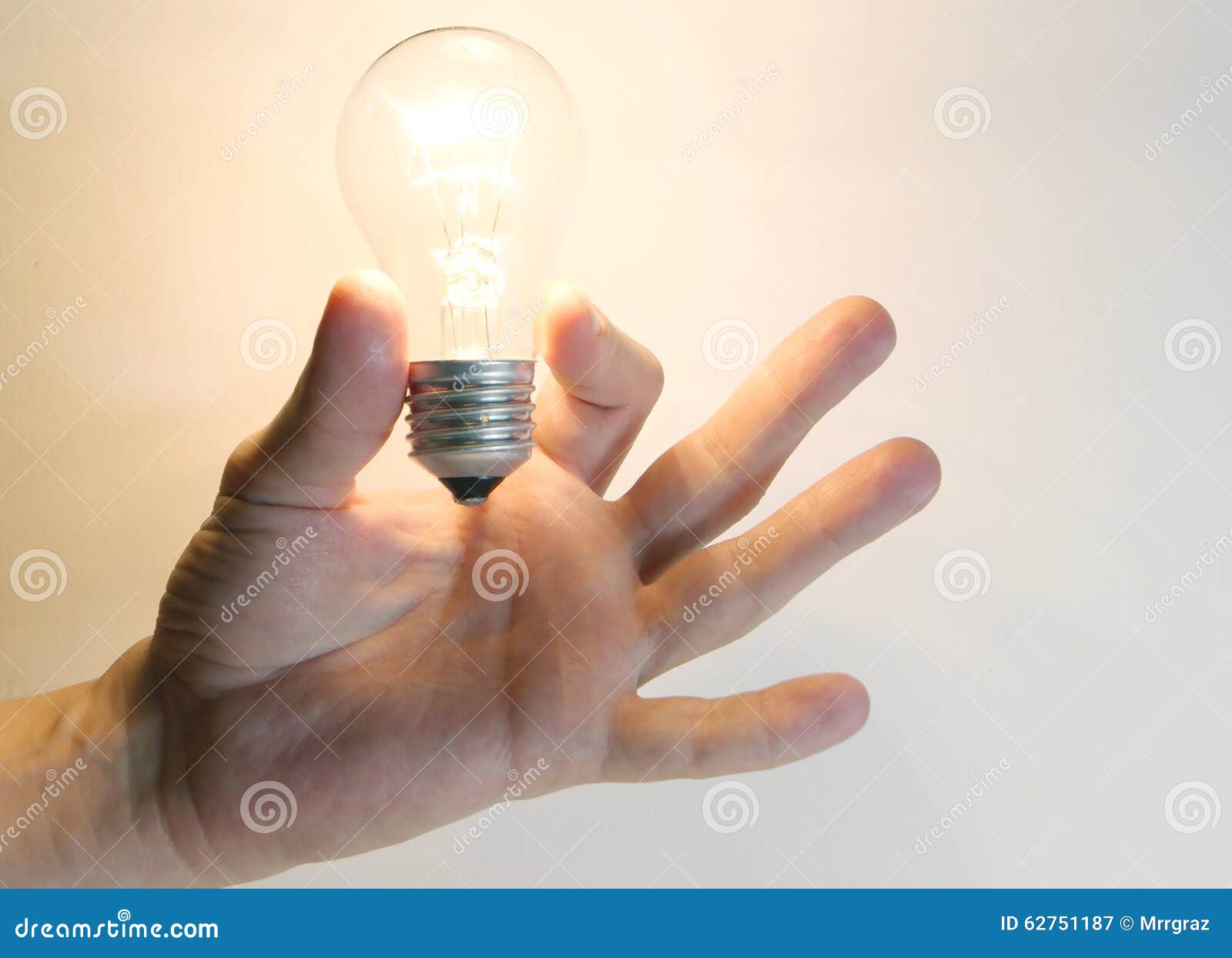 Lighting Lamp Flashing Bulb in Human Hand Stock Image - Image of energy ...