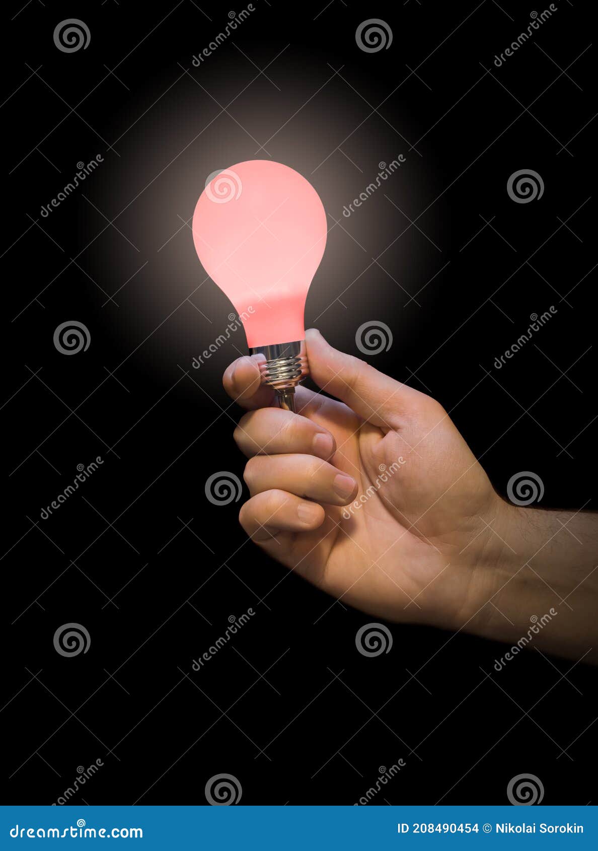 Lighting lamp in hand stock photo. Image of lamp, glass - 208490454