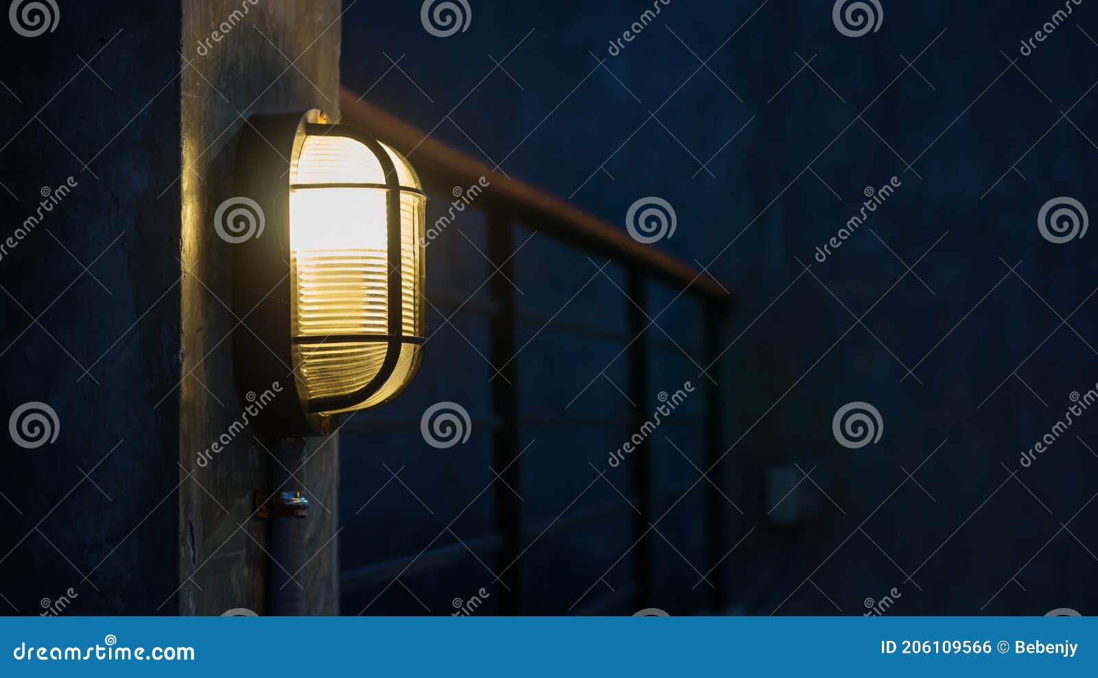 Lighting from a Lamp Post at a Walkway Stock Photo - Image of post ...