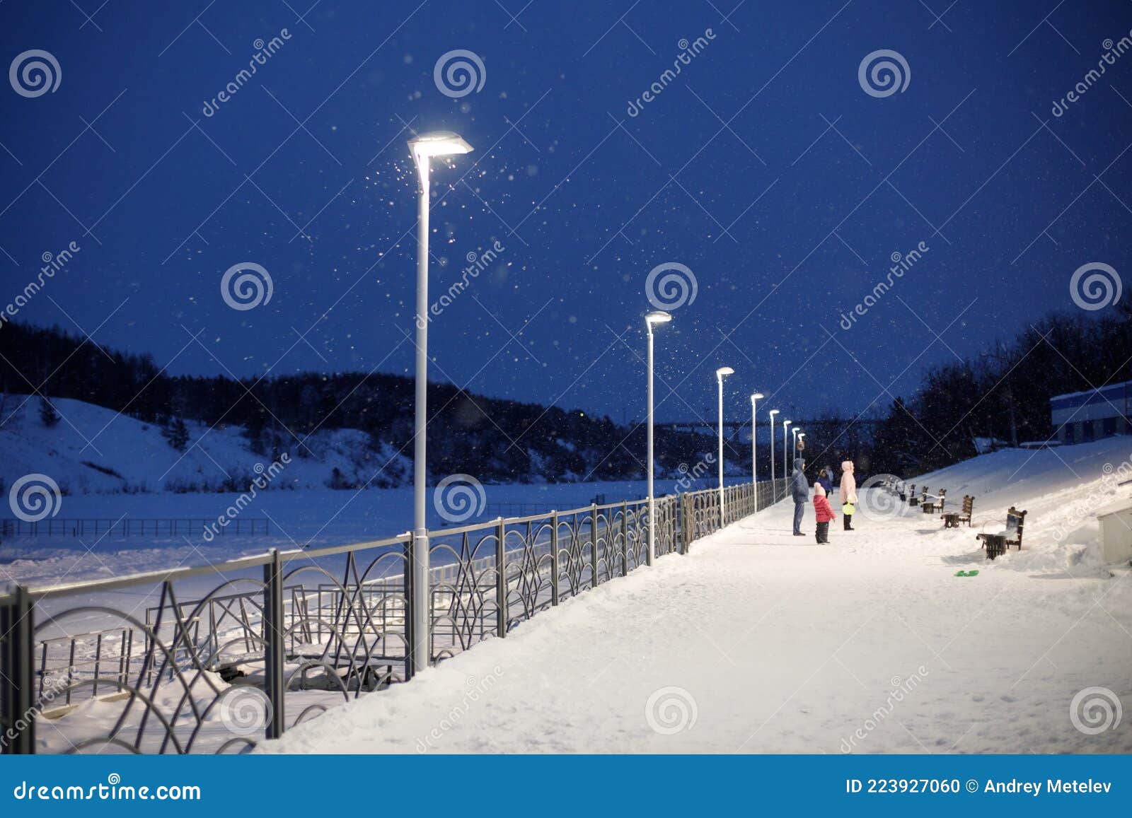 Lighting Lanterns Receding into the Distance Stock Photo - Image of ...