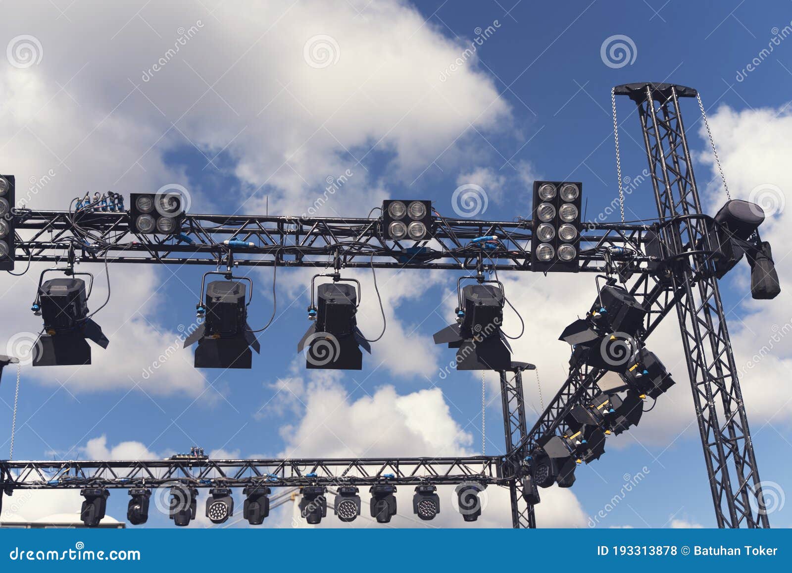 Lighting and Led Panel Technician Installing Professional Lighting ...