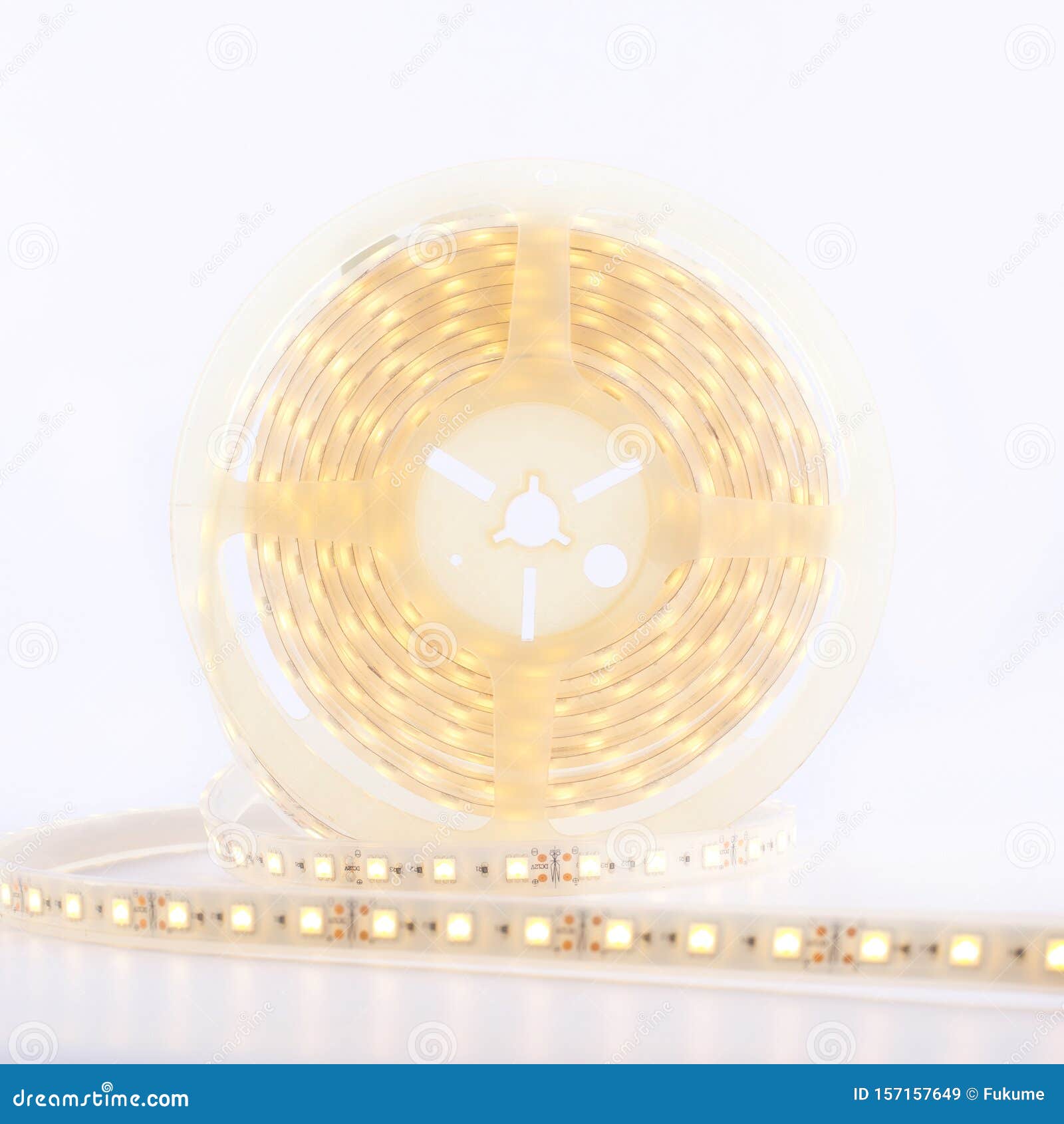 Lighting LED Strip on a White Background Stock Image - Image of ...