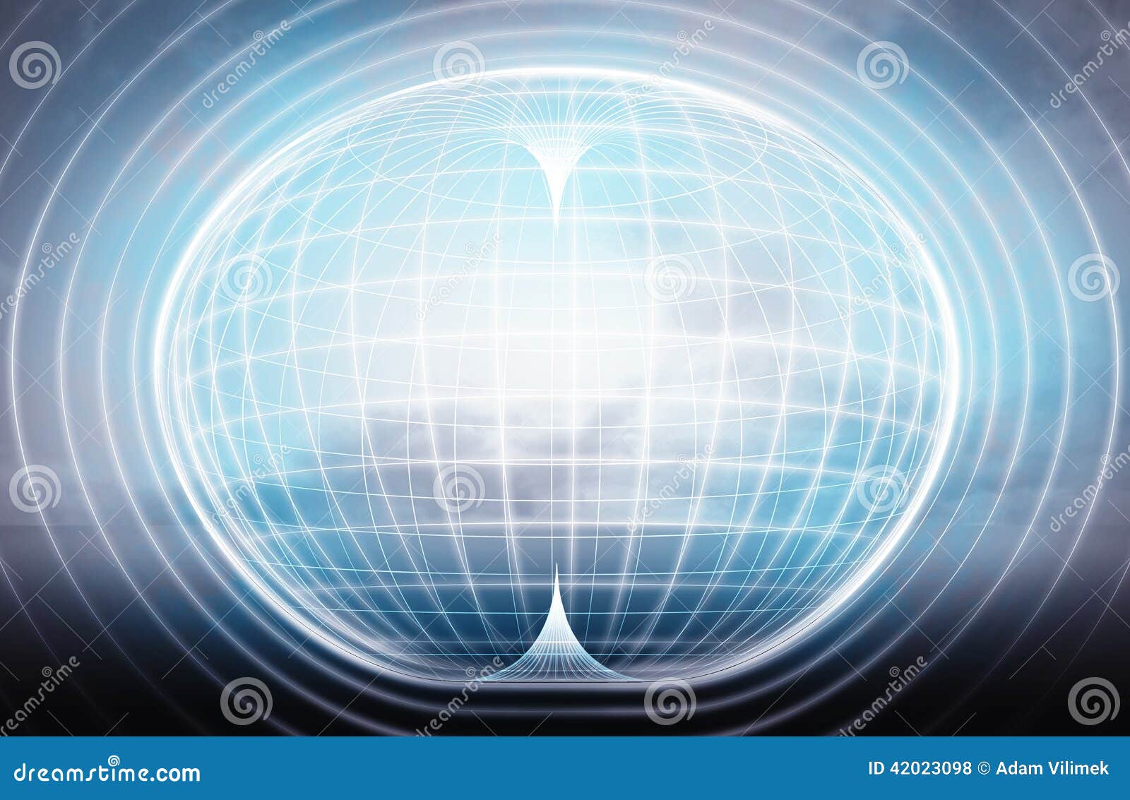 Lighting Line Sphere Drawing As Scientific Vision Stock Illustration ...