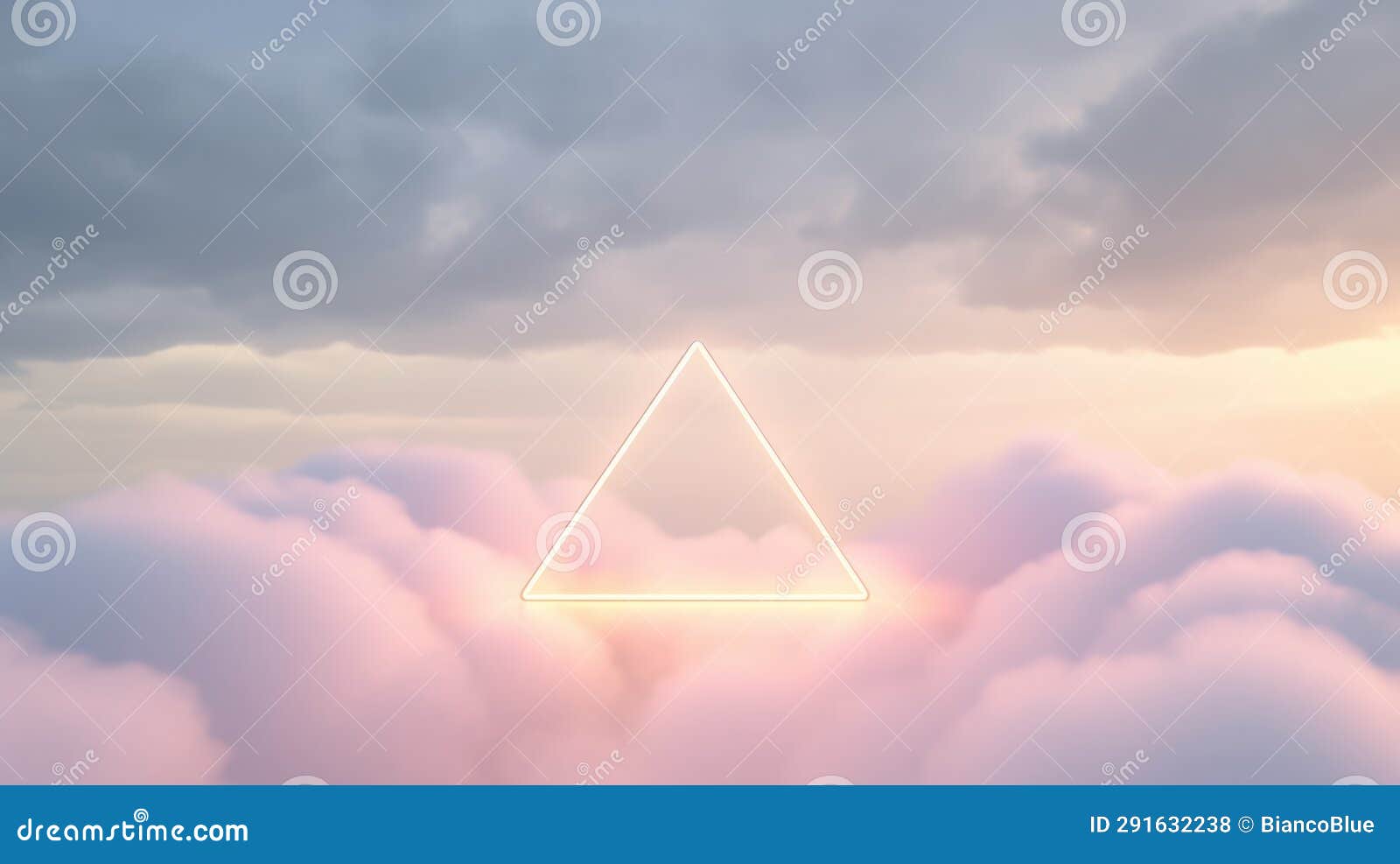 Lighting Line a Triangle in Cloud Background. Generative AI Weber ...