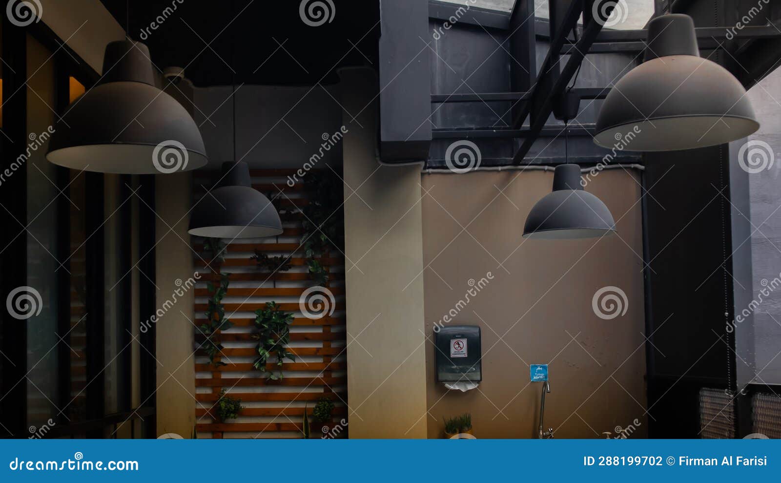 Lighting in the Location of a Cafe Stock Photo - Image of location ...