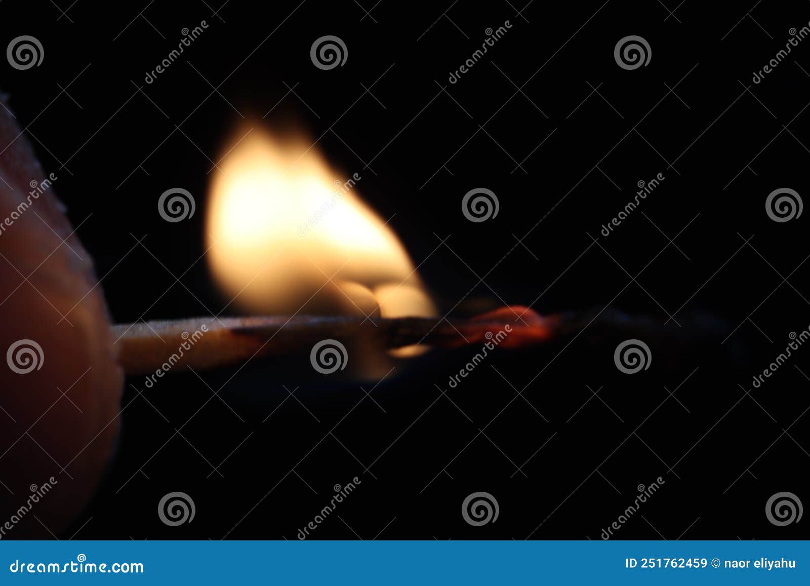 Lighting a Match in Complete Darkness Stock Image - Image of match ...