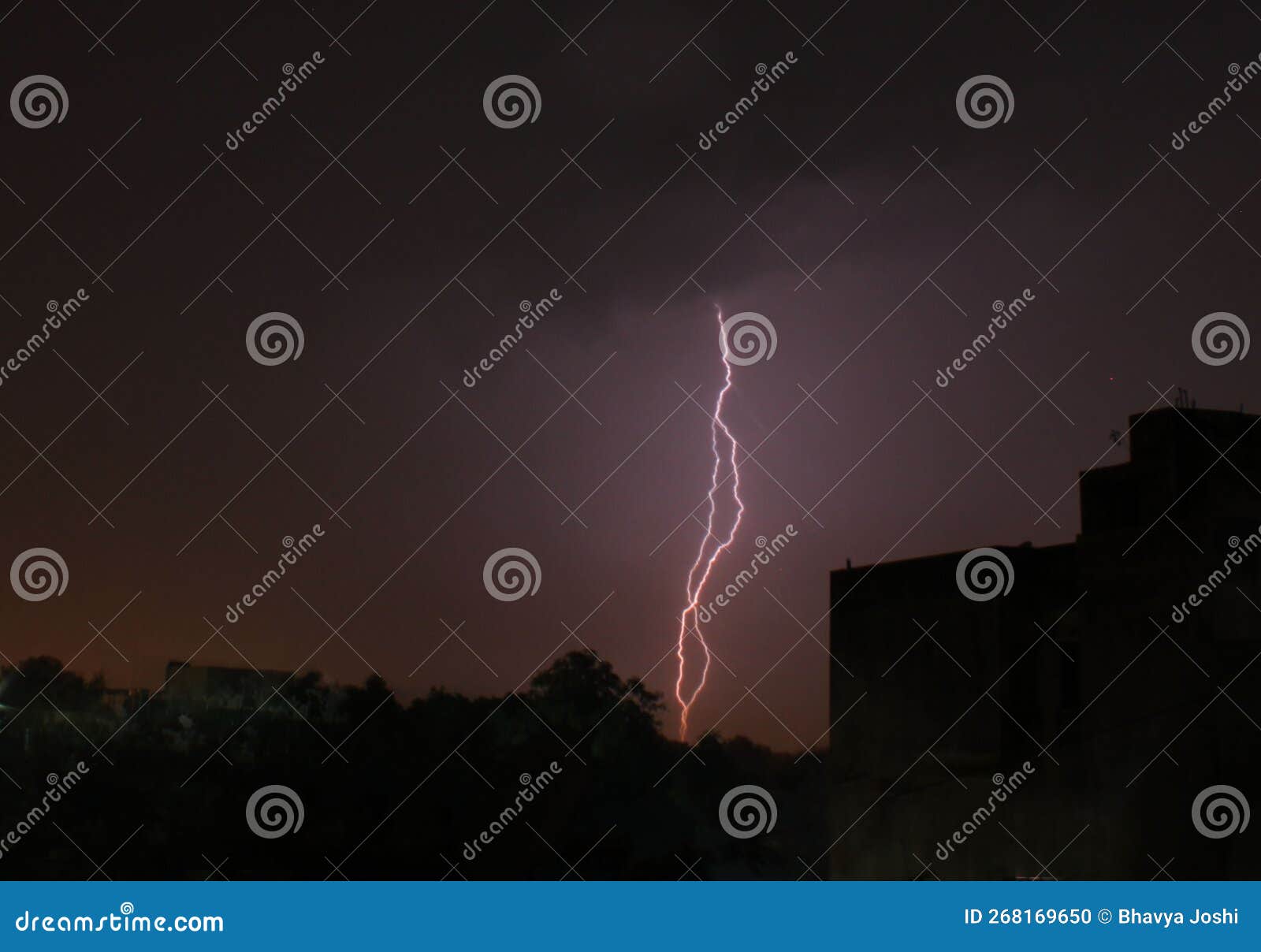 Lighting in Monsoon stock photo. Image of charge, flare - 268169650