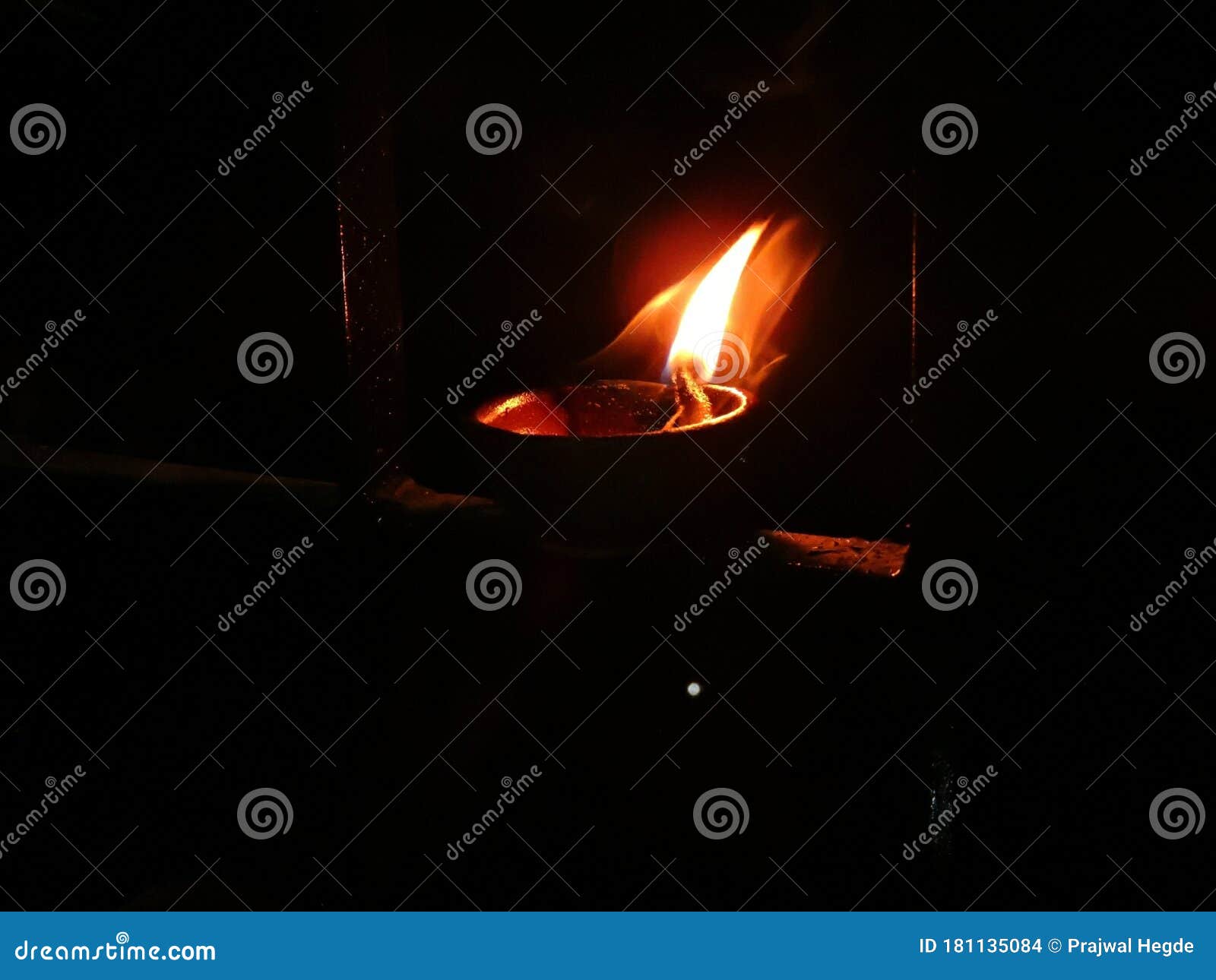 Lighting of Mud Lamp in Diwali Stock Photo - Image of lighting, fire ...