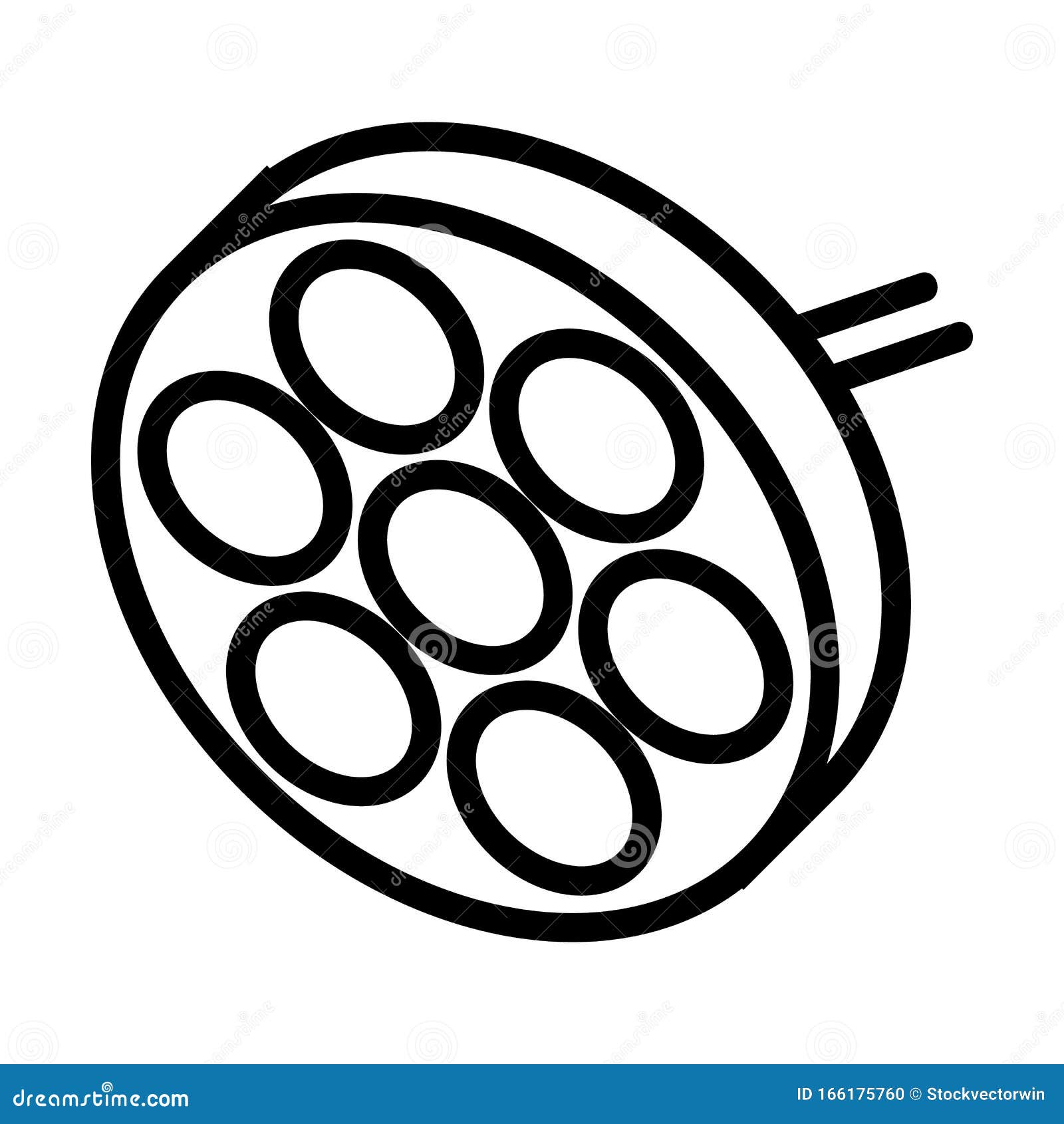 Lighting in the Operating Vector Icon. Isolated Contour Symbol ...