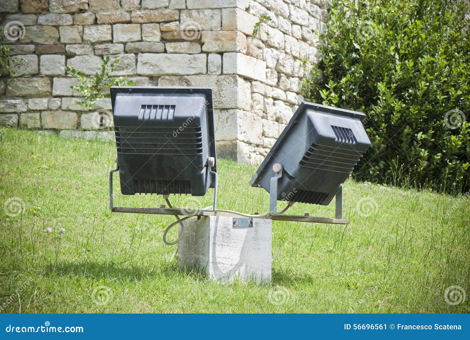 Lighting Projector stock image. Image of grass, construction - 56696561