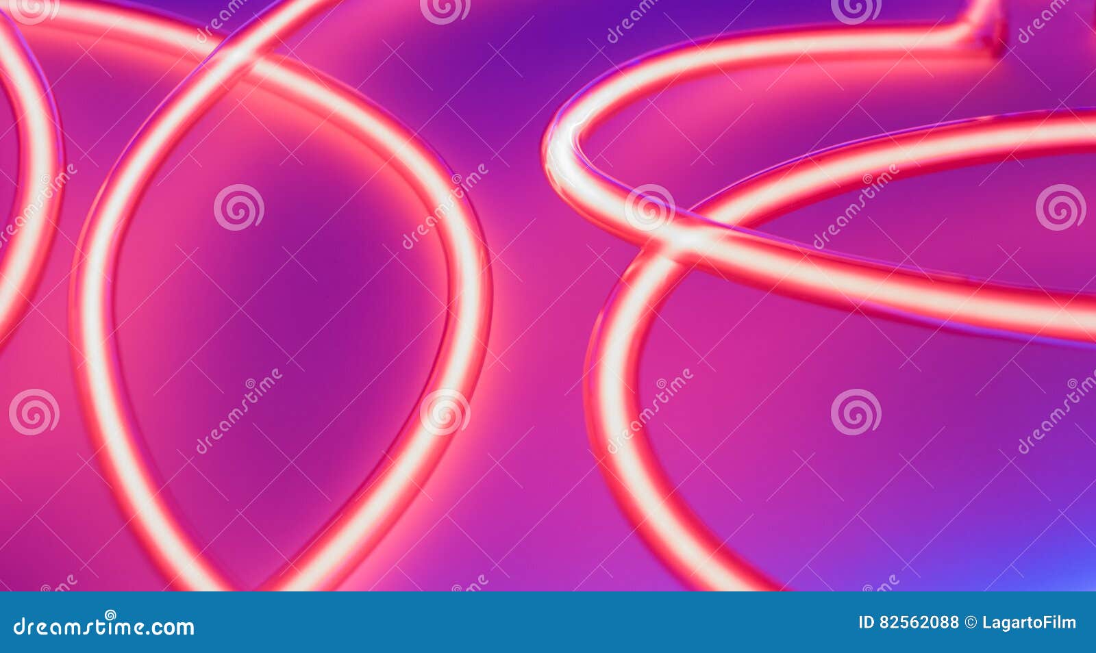 Lighting Red Neon Lights. Magenta Color Background. Stock Illustration ...