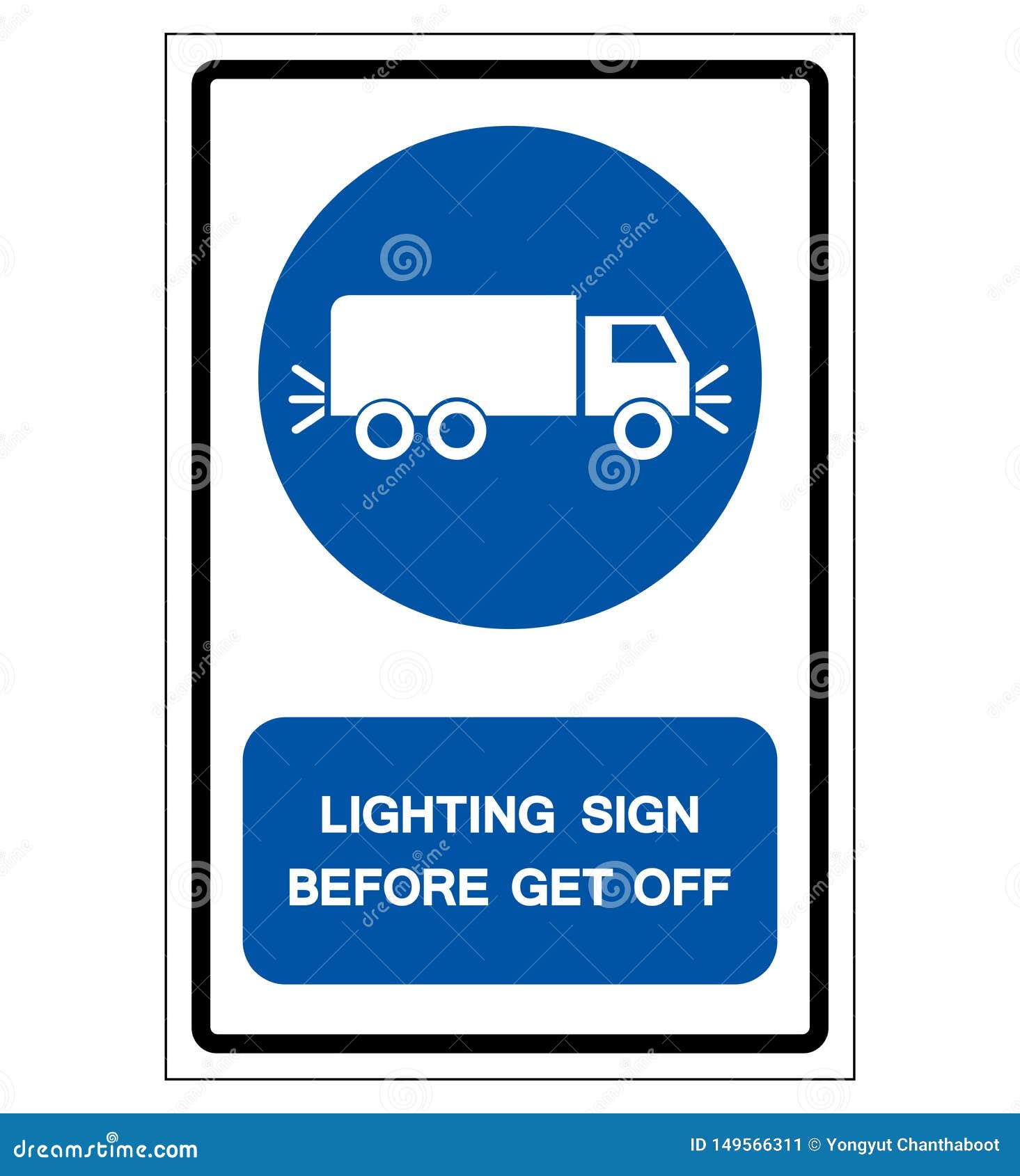 Lighting Sign before Get Off Symbol Sign, Vector Illustration, Isolate ...