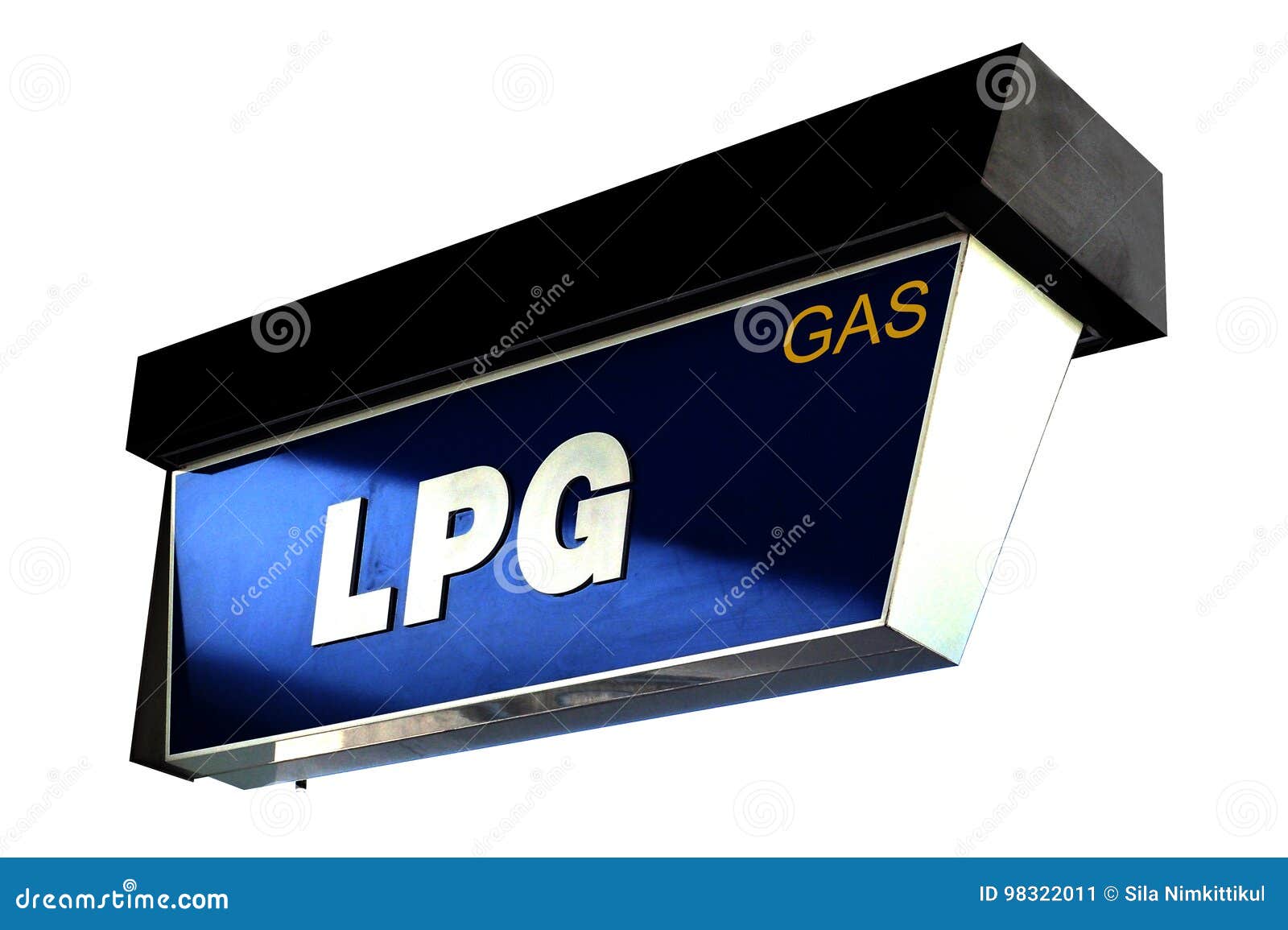Lighting Sign of LPG Gas Pump Isolate and Cliping Paths Stock Image ...