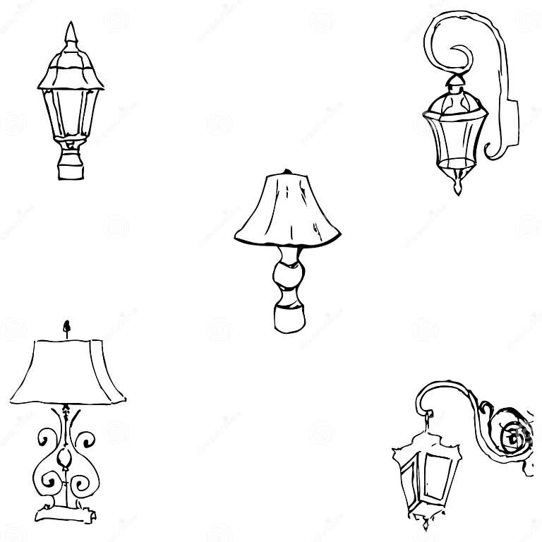 Lighting. Sketch by Hand. Pencil Drawing by Hand. Vector Image Stock ...