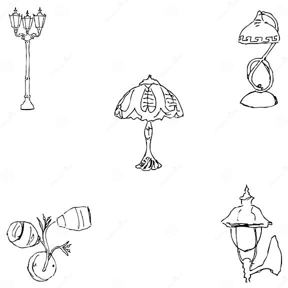 Lighting. Sketch by Hand. Pencil Drawing by Hand. Vector Image Stock ...