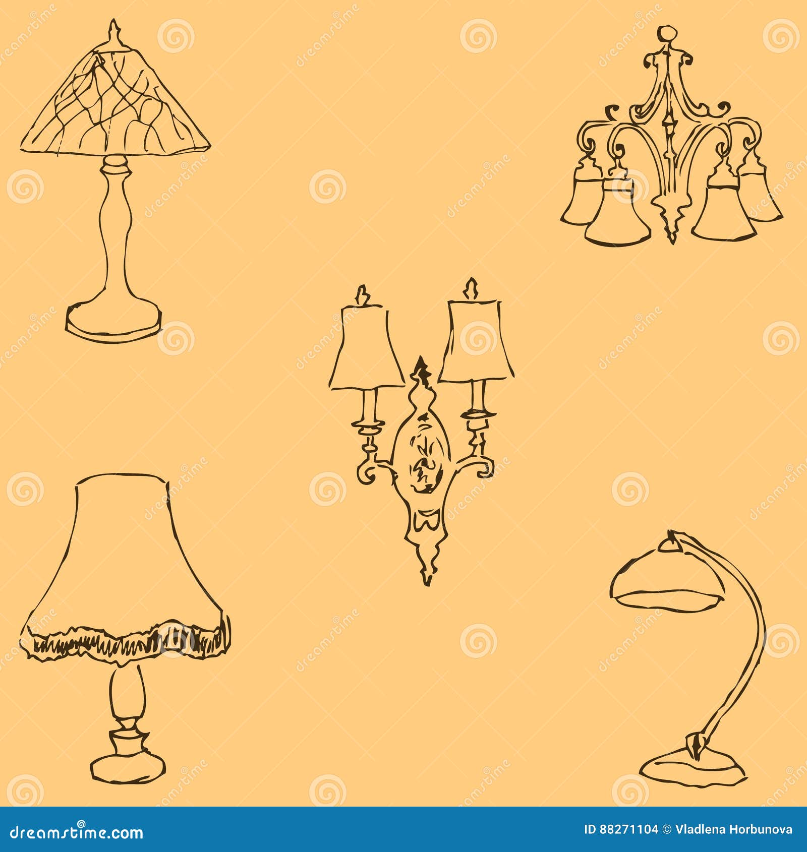 Lighting. Sketch by Hand. Pencil Drawing by Hand. Vector Image. the ...