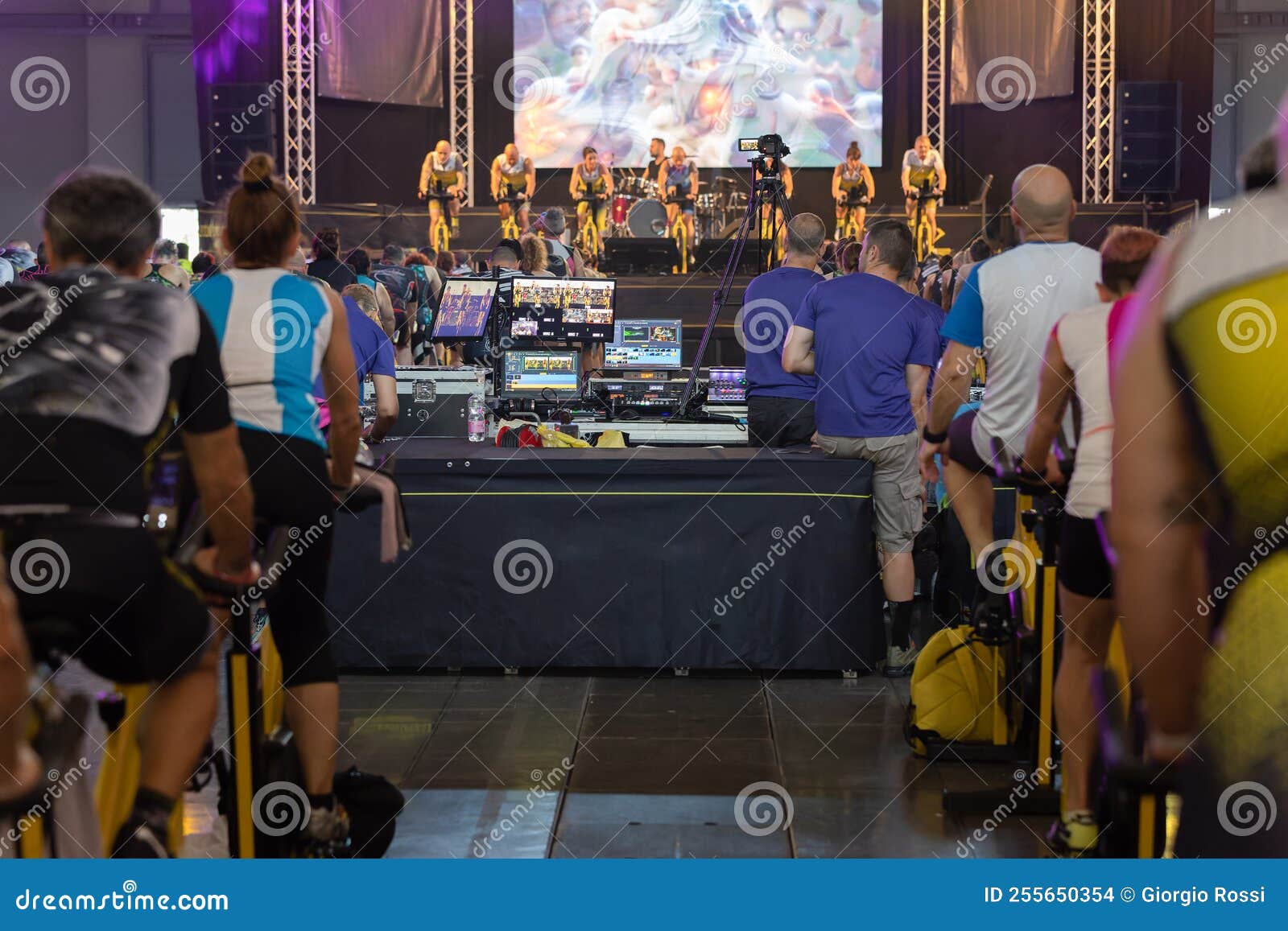 Lighting and Sound Technician and Broadcast Operator at Work in the ...