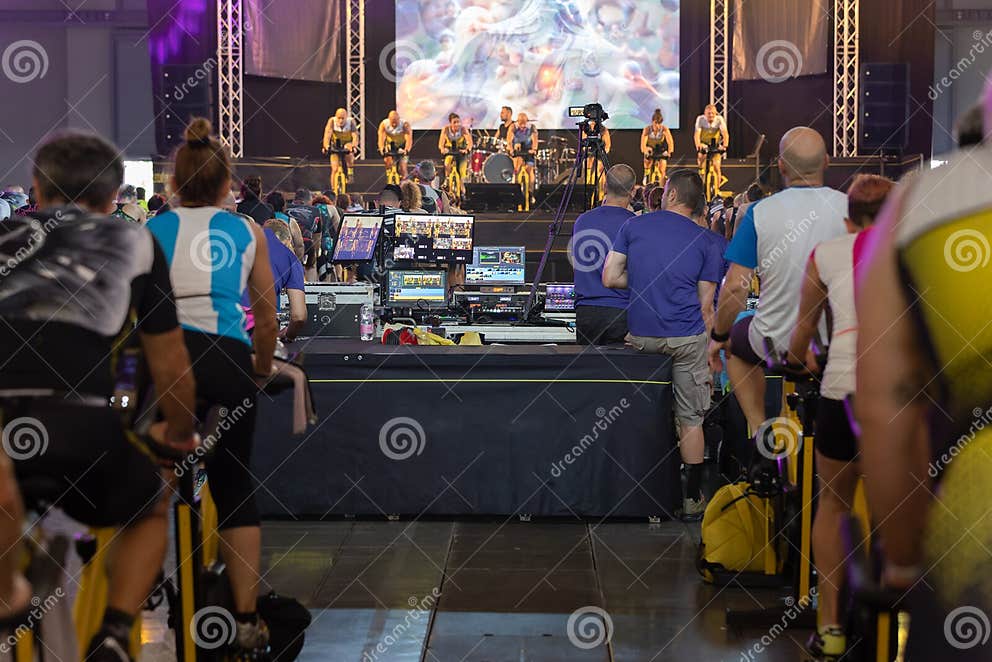 Lighting and Sound Technician and Broadcast Operator at Work in the ...