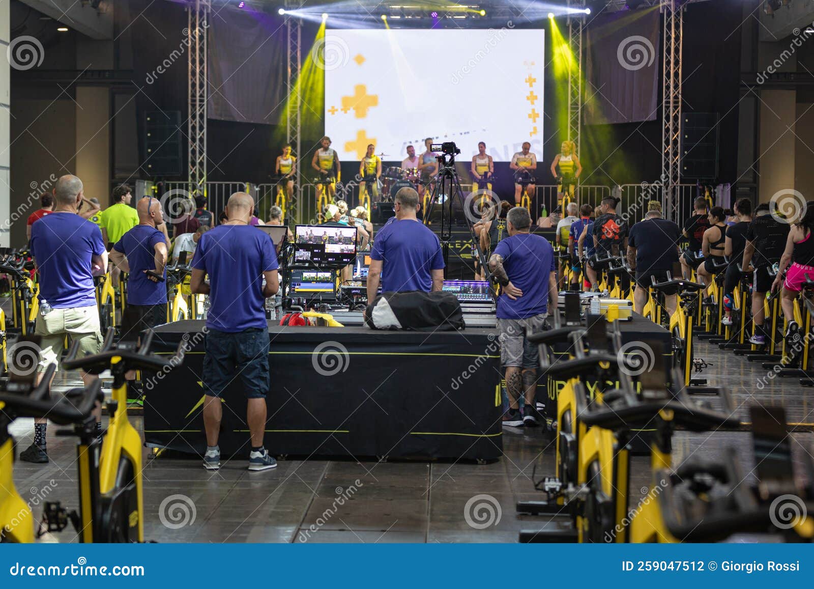 Lighting and Sound Technician and Broadcast Operator at Work in the ...