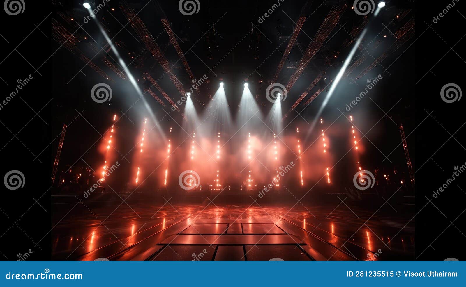 Lighting on Stage Discotheque, Stage Lights, Light Show at the Concert ...