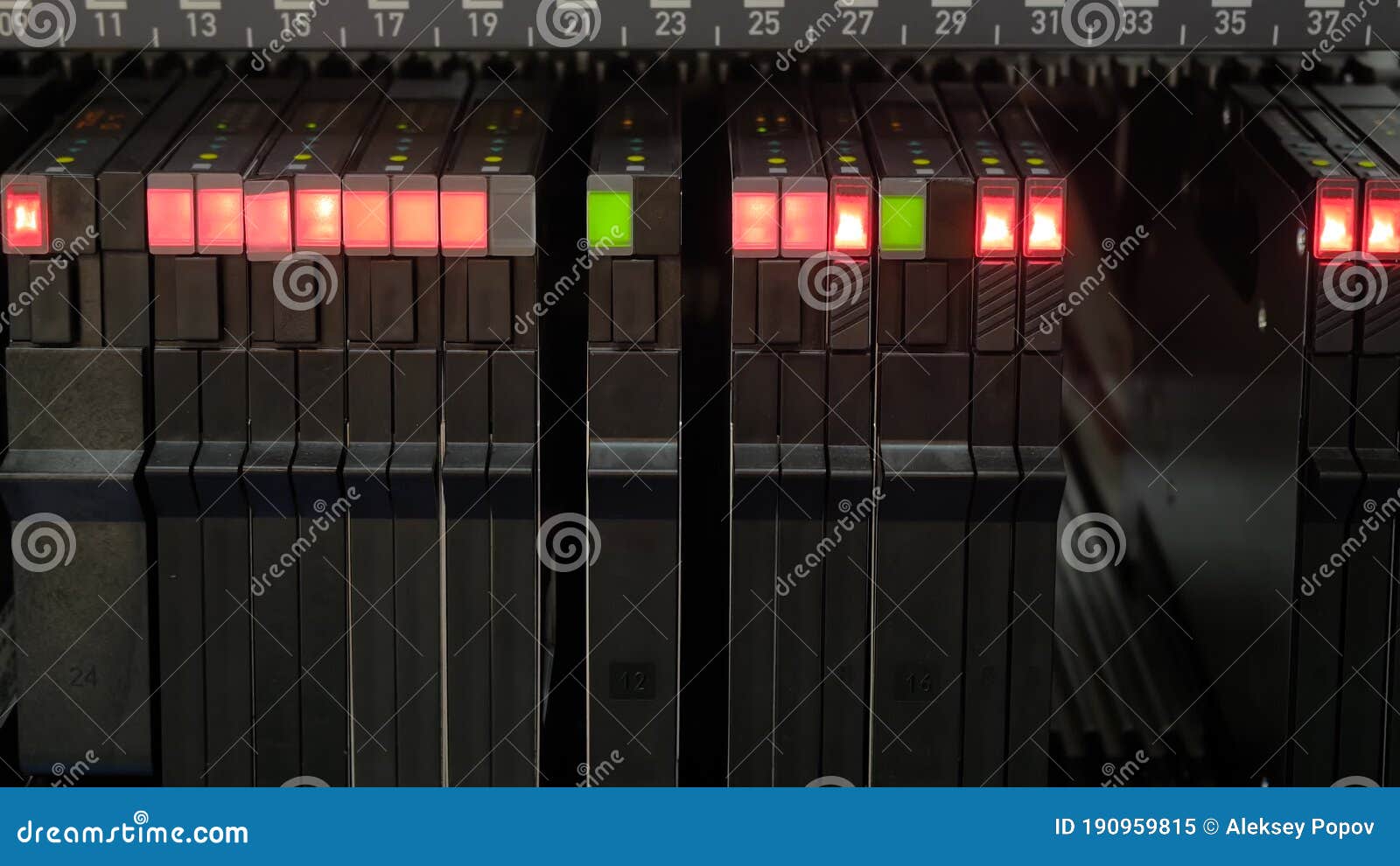Lighting Status Indicator Signals on Electric Control Panel of SMD ...
