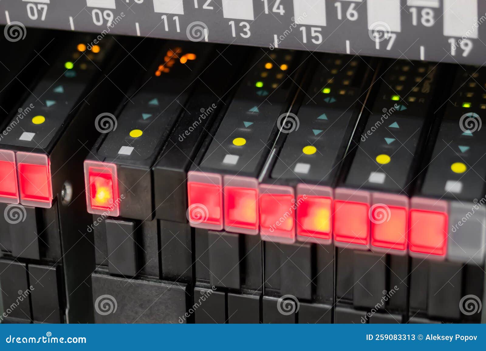 Lighting Status Indicator Signals on Electric Control Panel of SMD ...