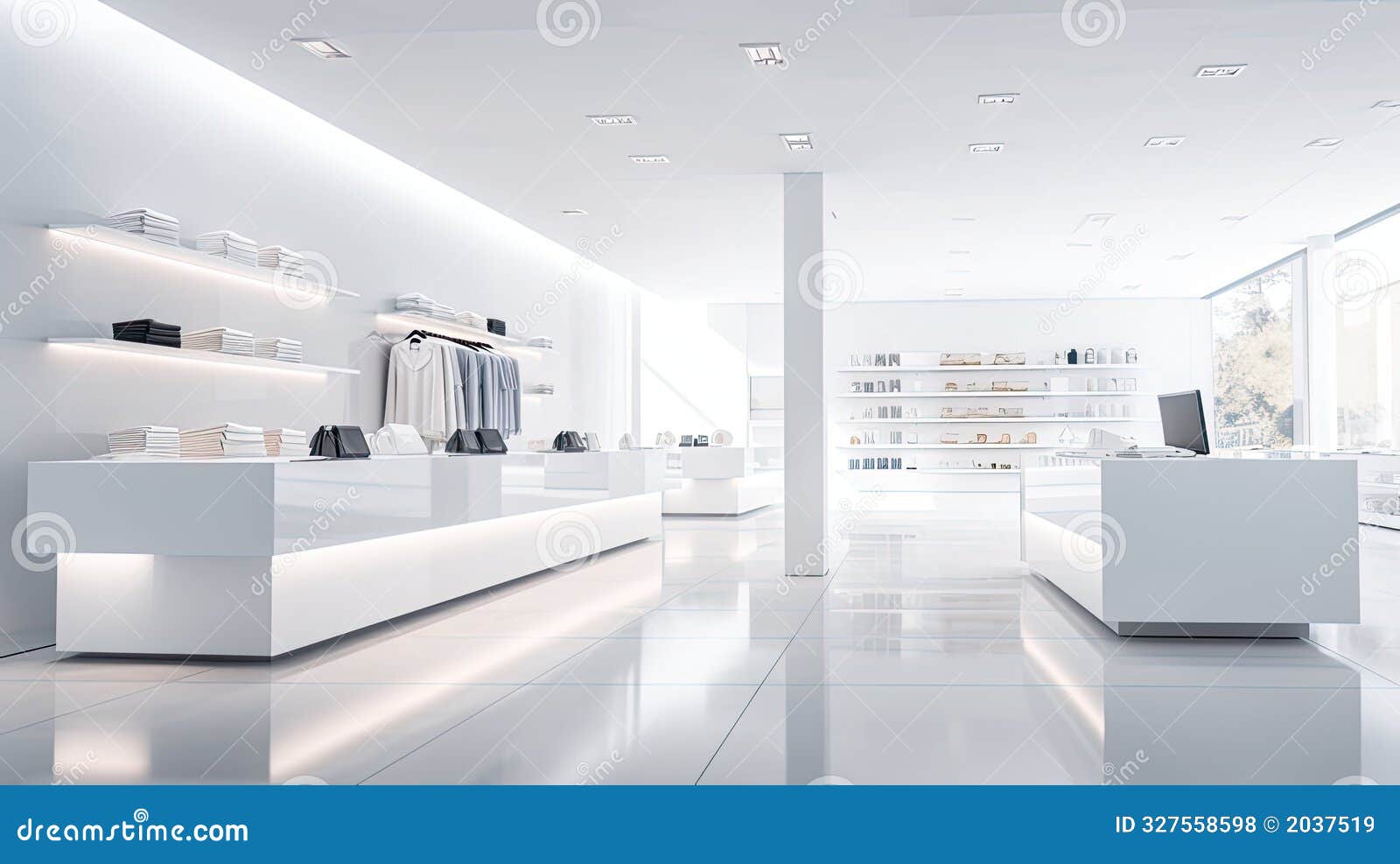Lighting store interior stock illustration. Illustration of aesthetic ...