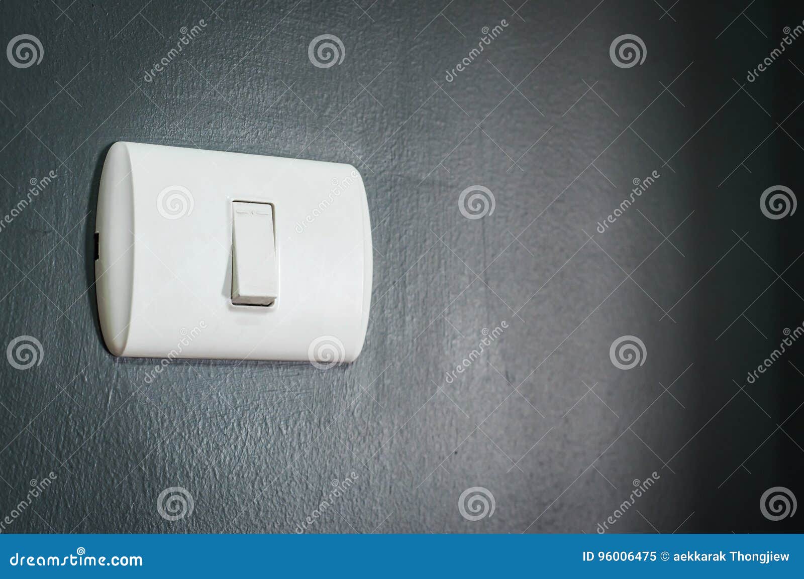 Lighting Switch on Dark Blue Wall. Stock Image - Image of dark ...