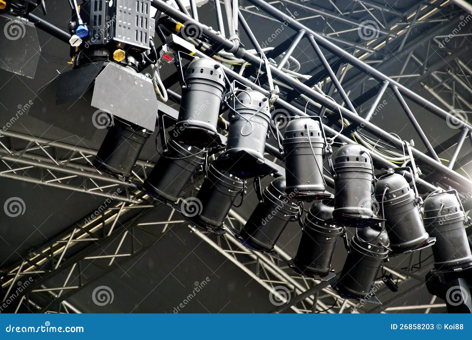 Lighting System with Spotlights Stock Image - Image of headlamp, spot ...