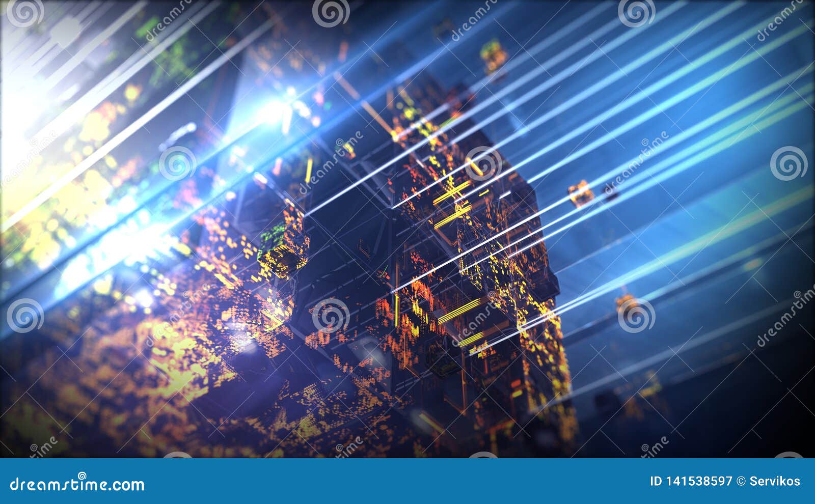 Lighting technology cube. stock image. Image of ideas - 141538597