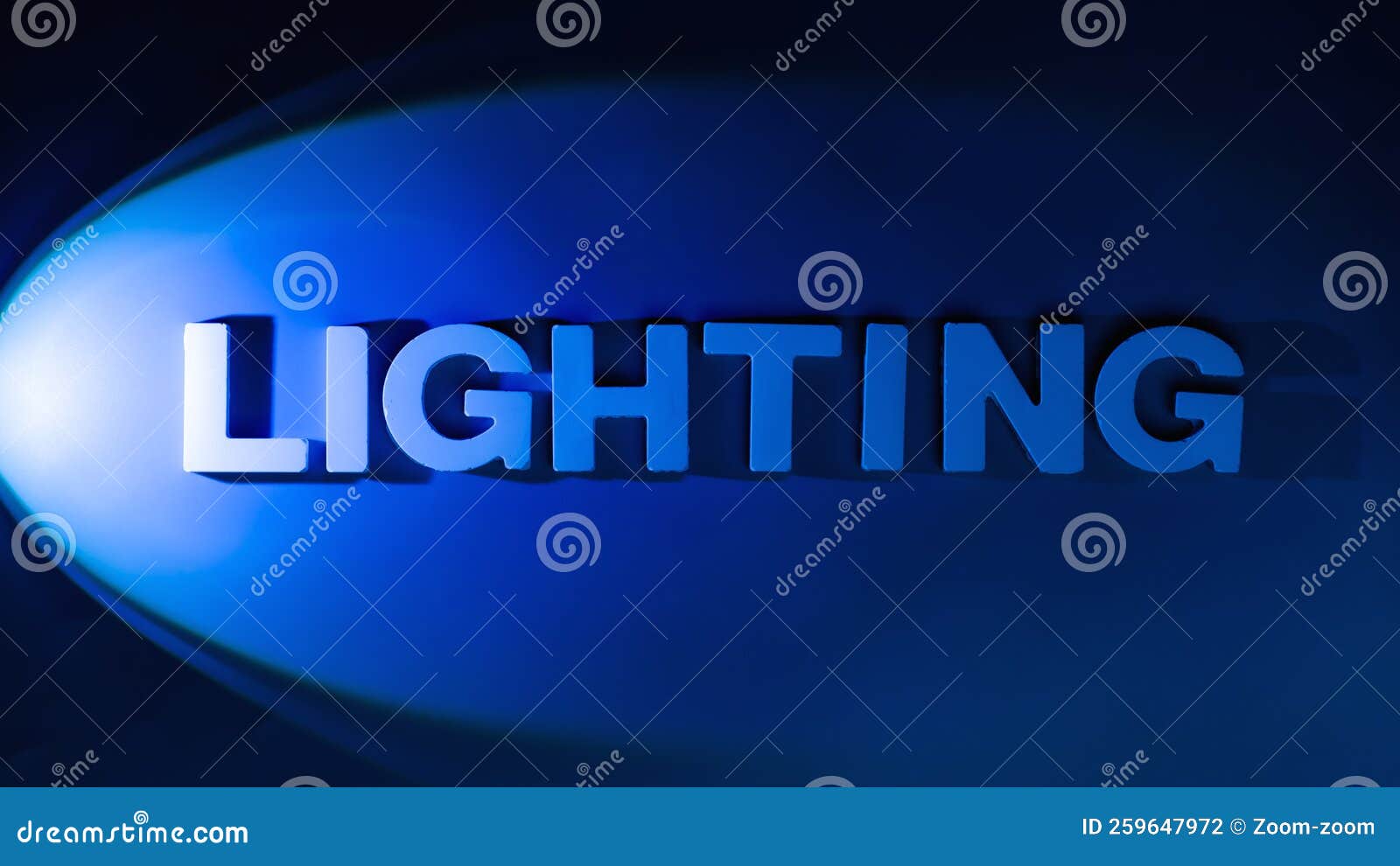 Lighting - Text in Bright Spotlight Stock Photo - Image of electrical ...