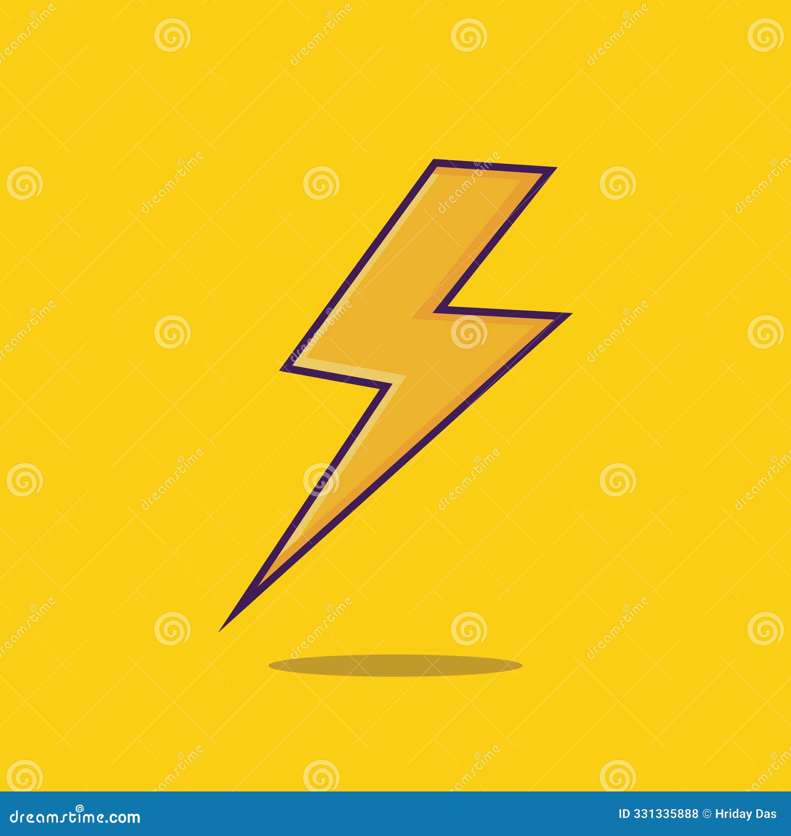 Lighting Thunder Sign Cartoon Bold Illustration Thunderstorm Stock ...