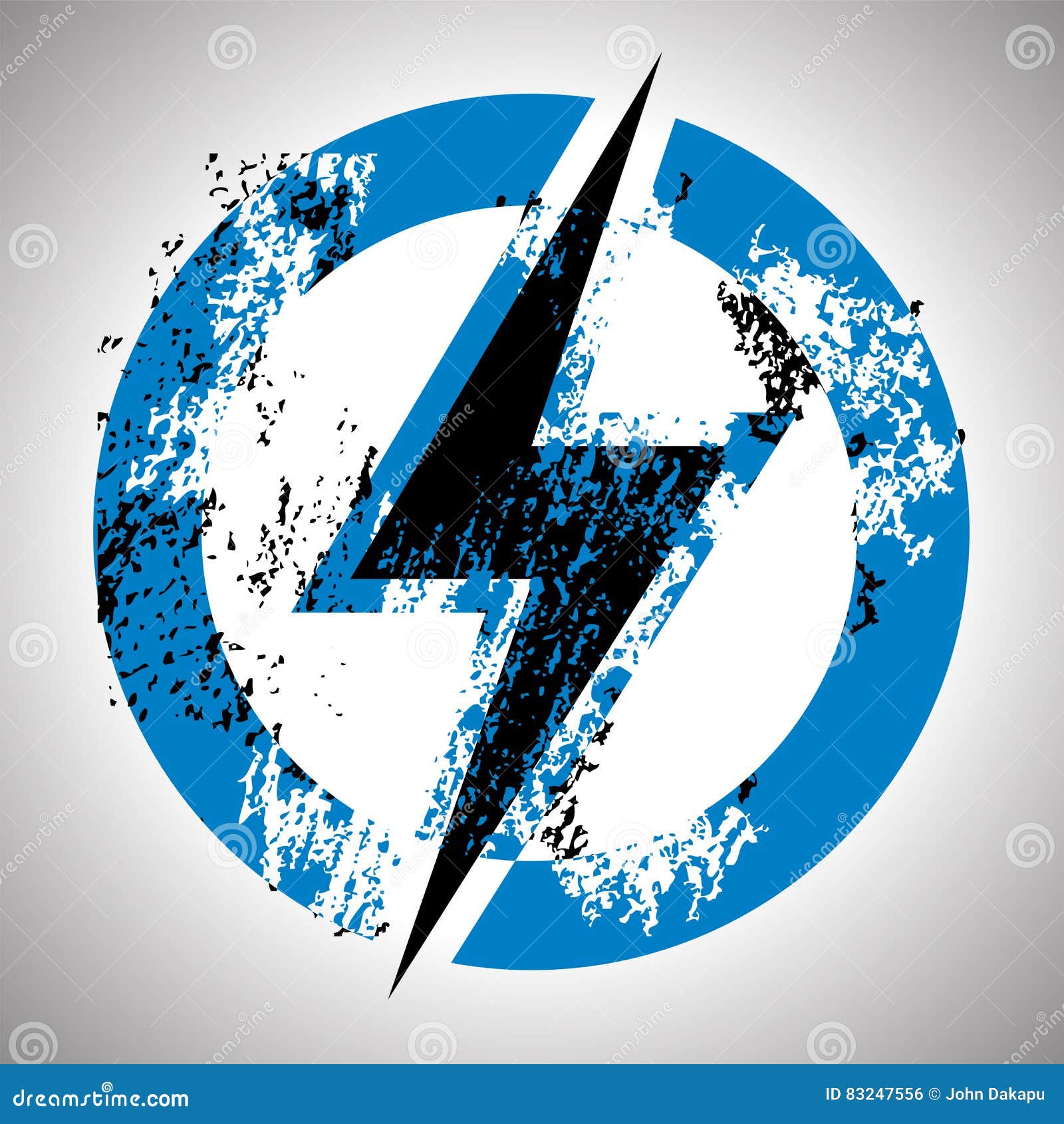 Lighting thunder sign. stock vector. Illustration of danger - 83247556