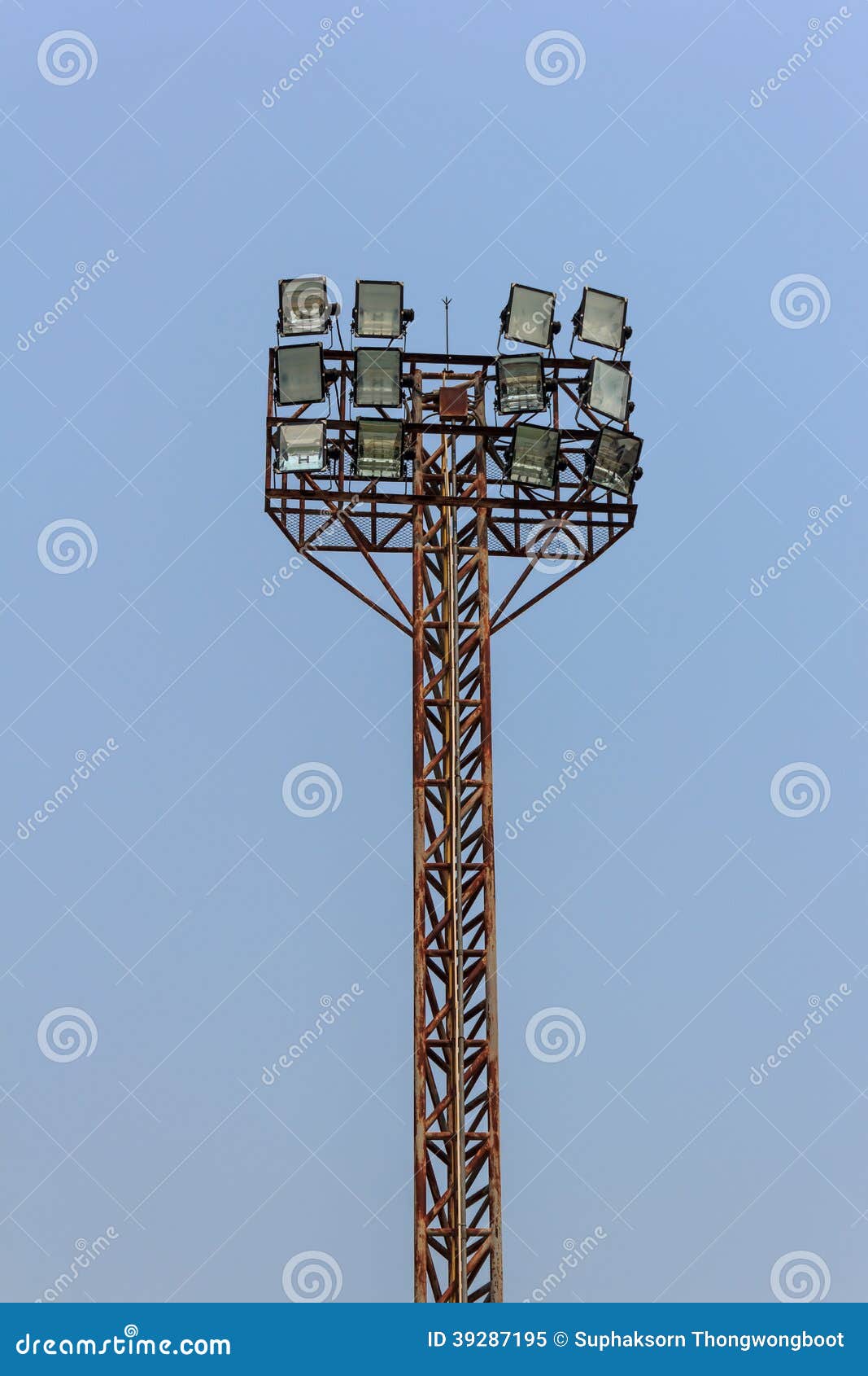 Lighting tower stock image. Image of construction, electric - 39287195