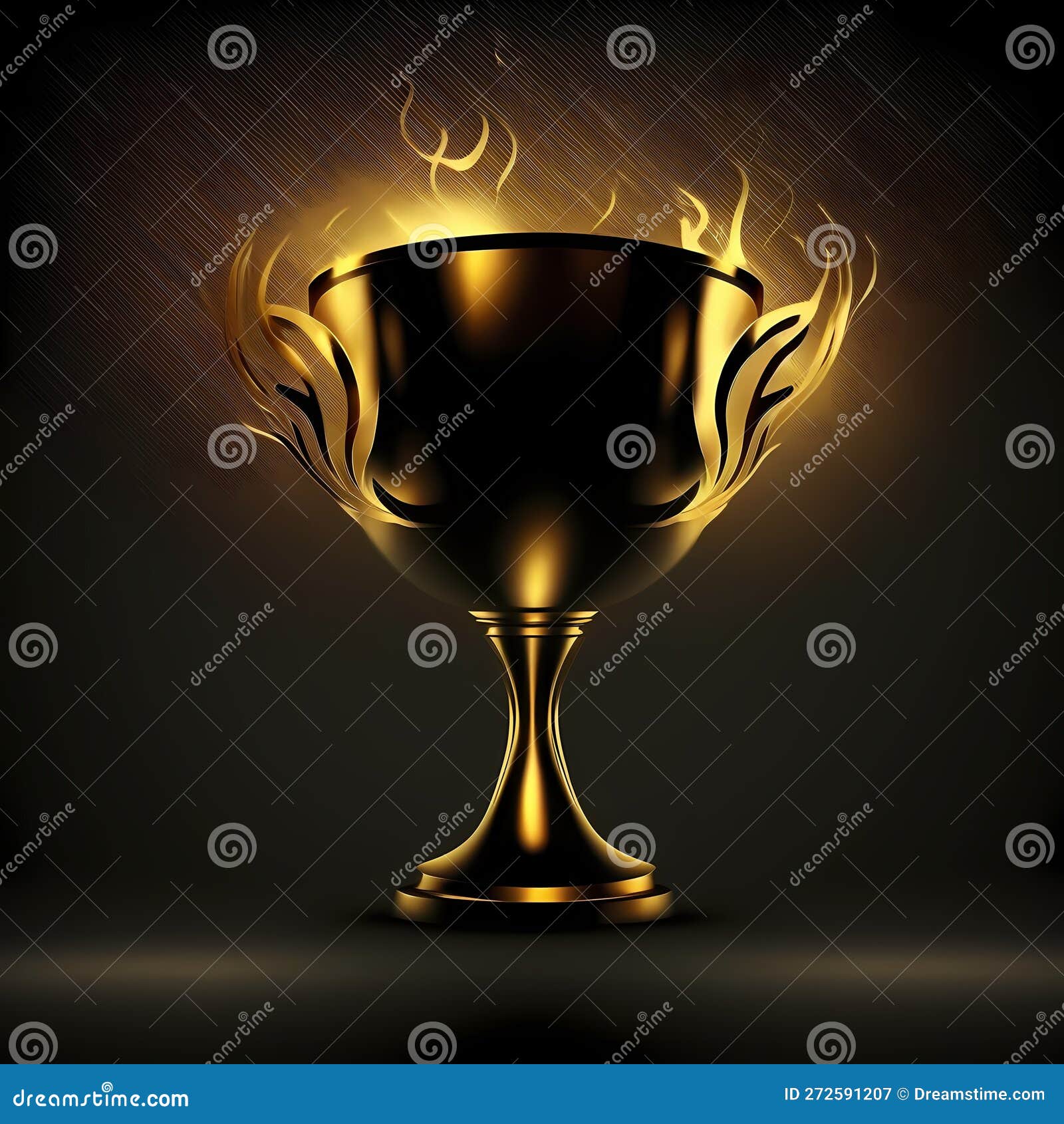 Lighting Trophy. Generative AI Stock Illustration - Illustration of ...