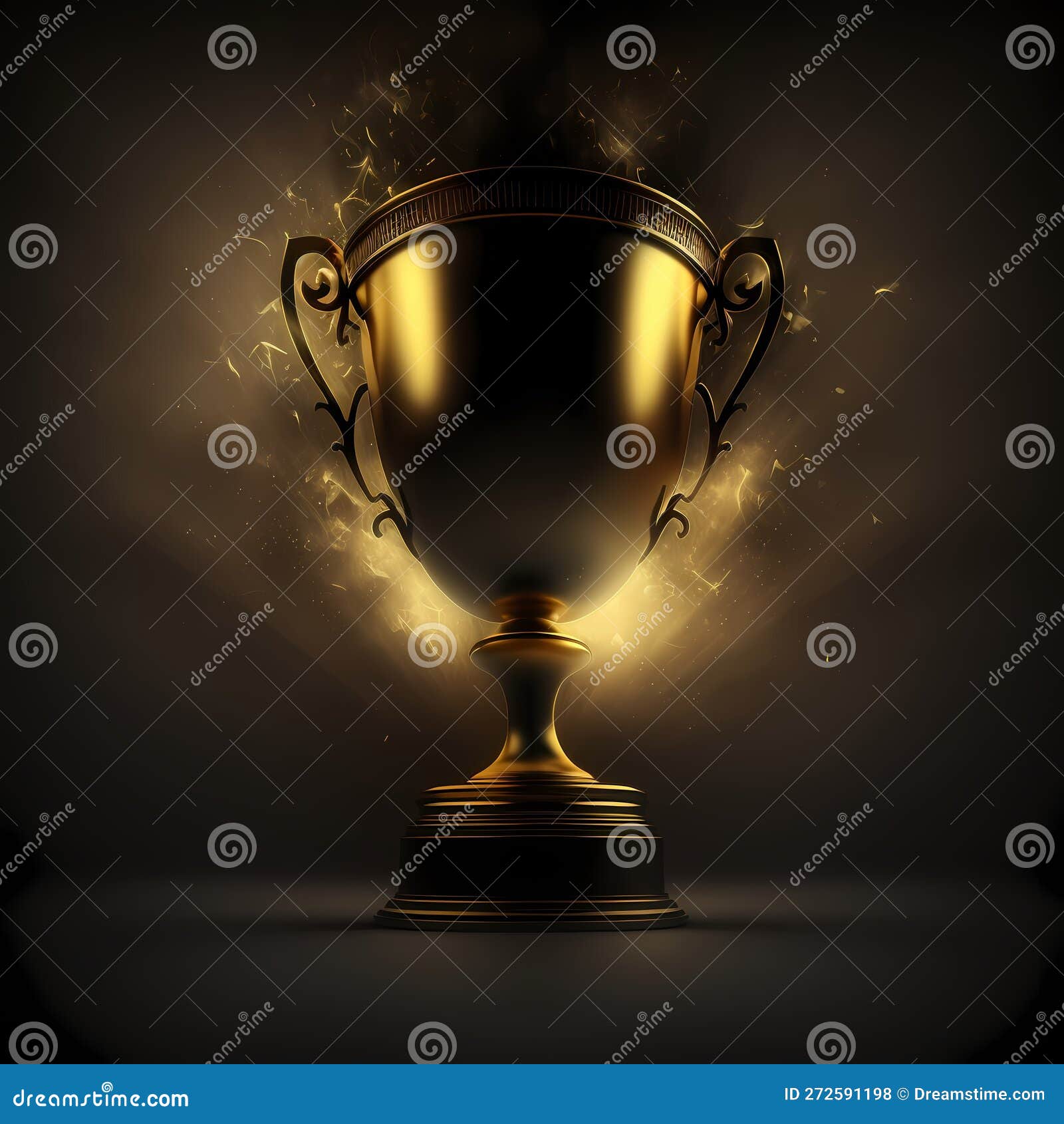 Lighting Trophy. Generative AI Stock Illustration - Illustration of ...