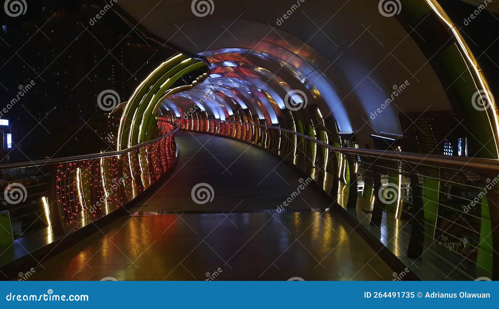 Lighting tunnel of town stock image. Image of cloud - 264491735