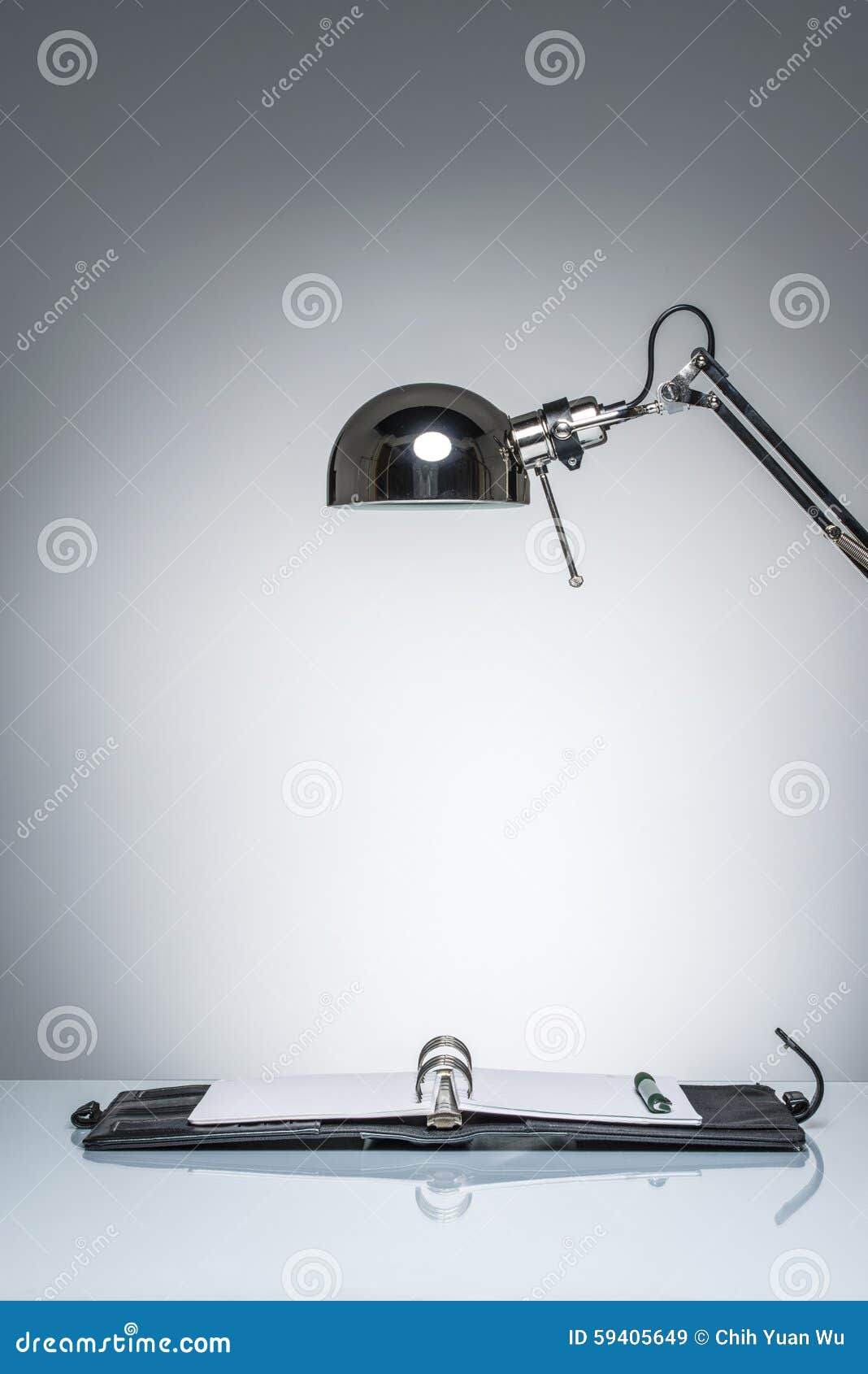 Lighting Up Notebook Diary Writing with Desk Lamp Stock Image - Image ...