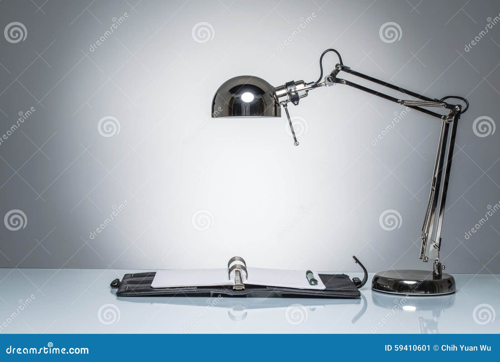 Lighting Up Notebook Diary Writing with Desk Lamp Stock Image - Image ...