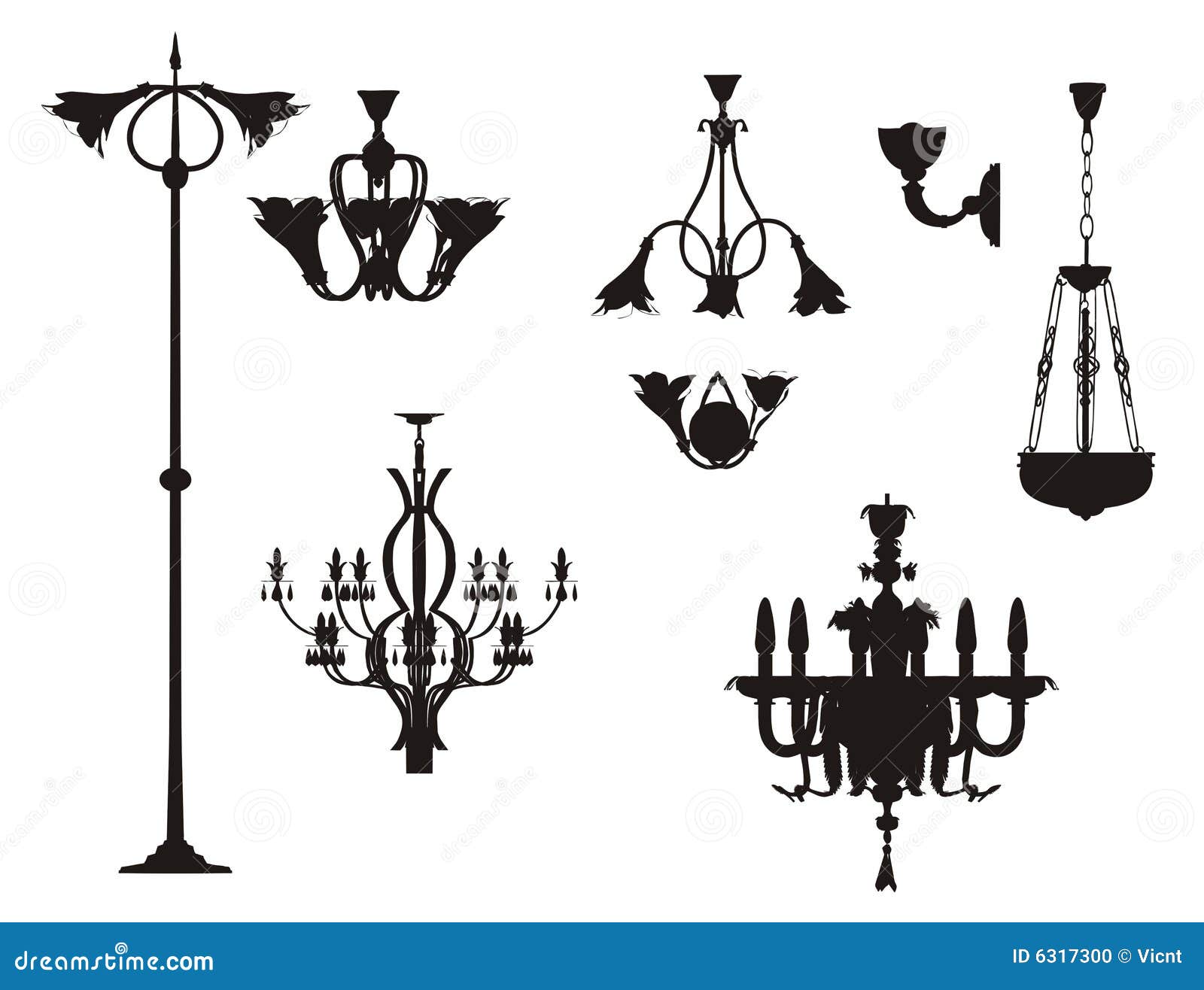 Lighting vector set stock vector. Illustration of collection - 6317300