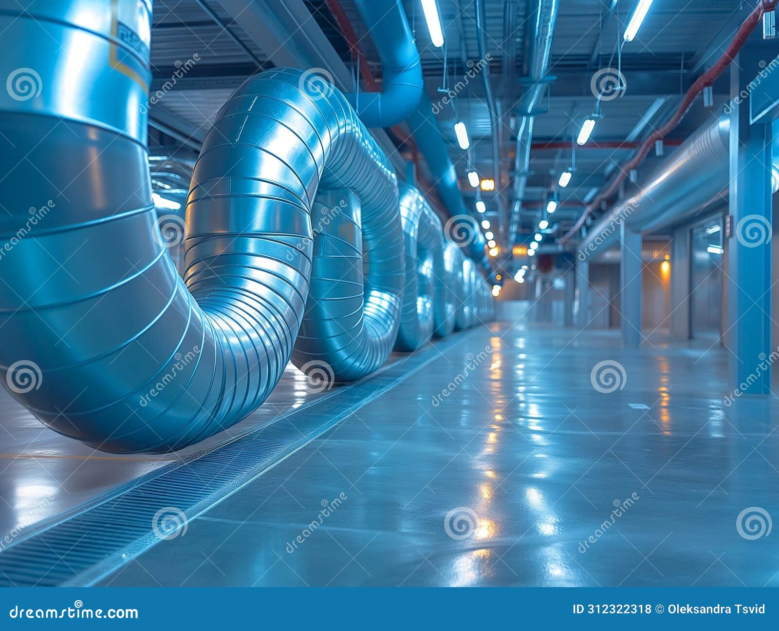 Lighting and Ventilation System of a Modern Building Stock Photo ...