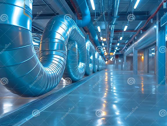 Lighting and Ventilation System of a Modern Building Stock Photo ...