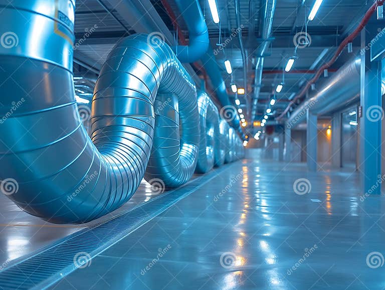 Lighting and Ventilation System of a Modern Building Stock Photo ...
