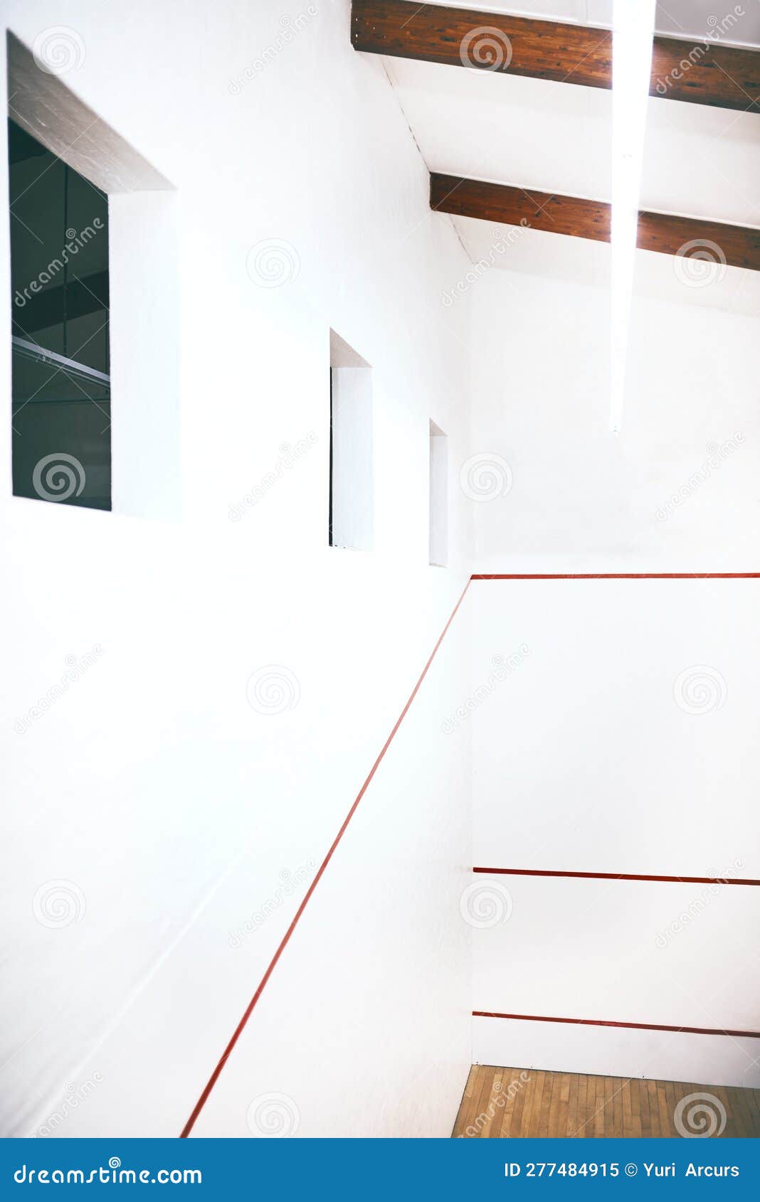 Lighting the Way Towards Your Goals. an Empty Squash Court. Stock Image ...